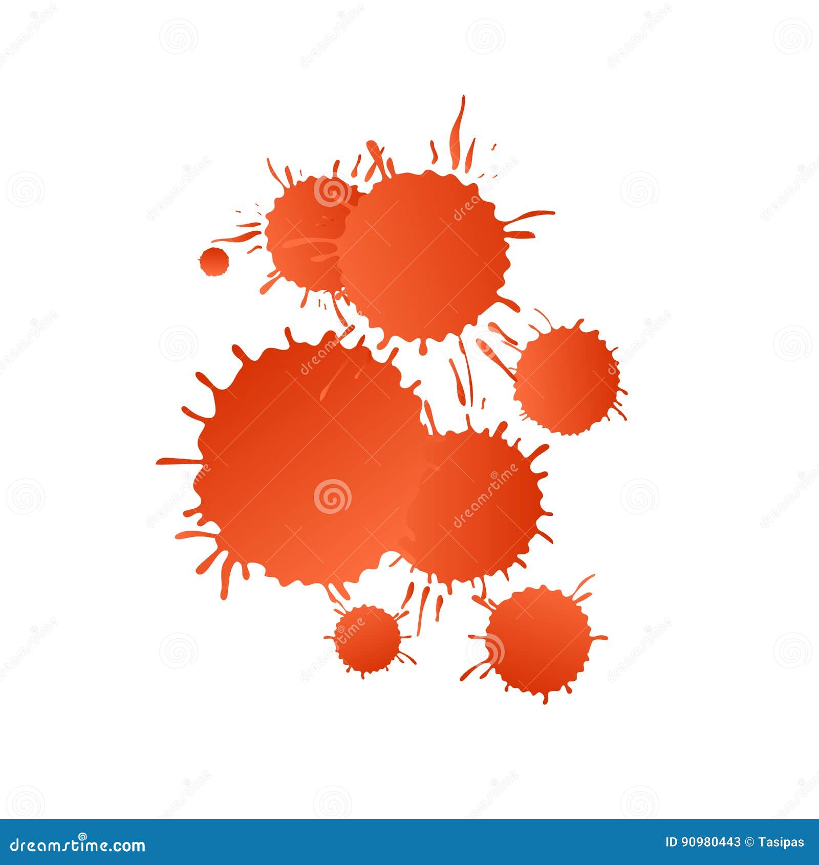 Red watercolor paint drops stock vector. Illustration of backdrop ...