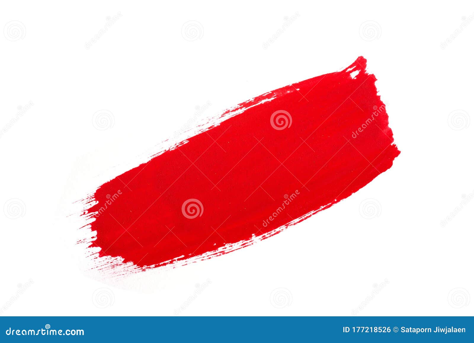 Red Watercolor Set on White Stock Photo - Image of color, drawing ...