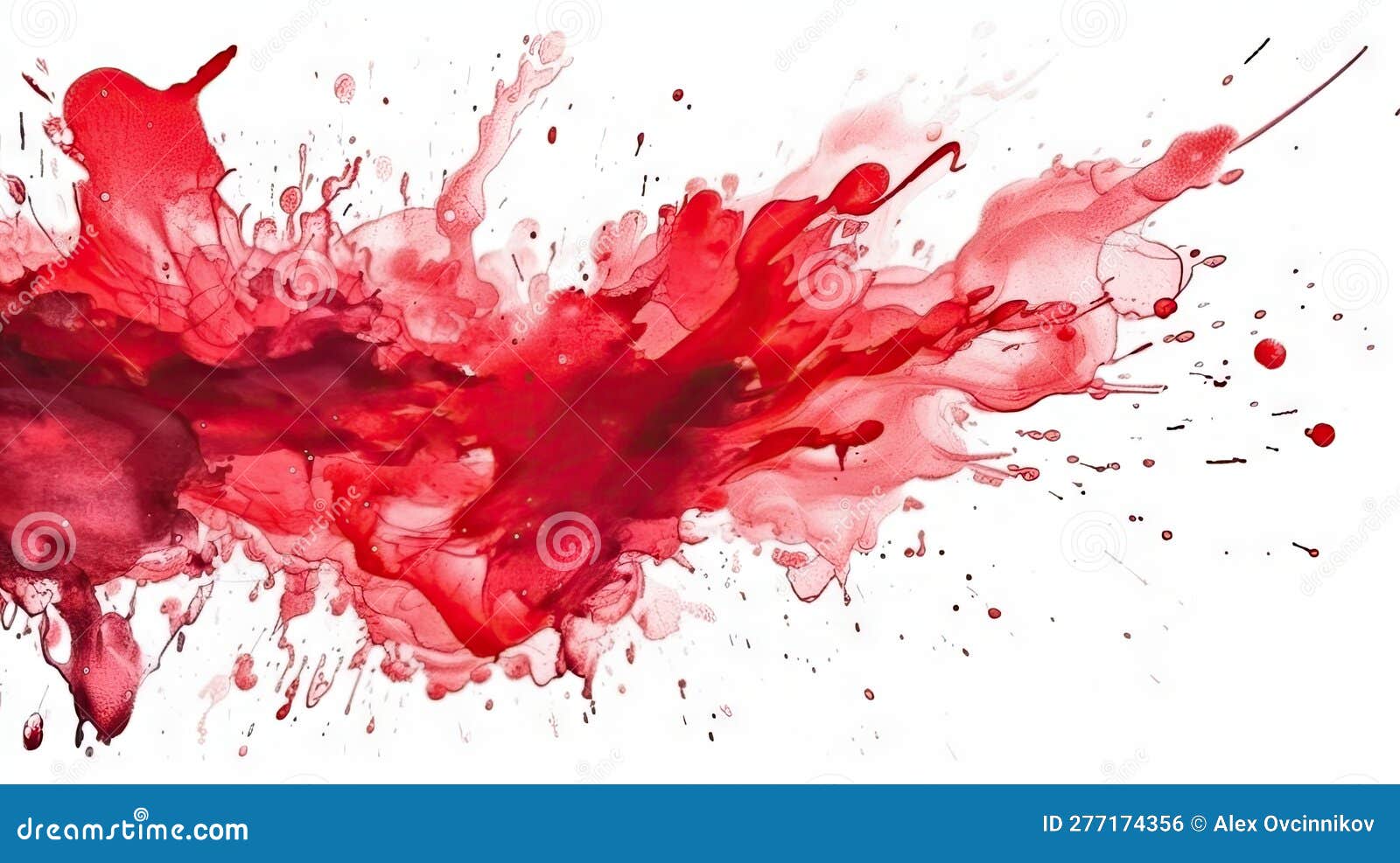 Red Watercolor Splash on White Background for Creative Projects. Stock ...