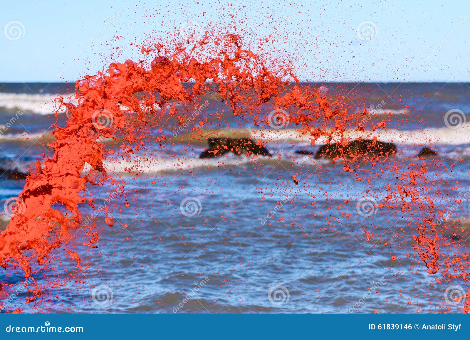 Red watercolour splash stock photo. Image of liquid, abstract - 61839146