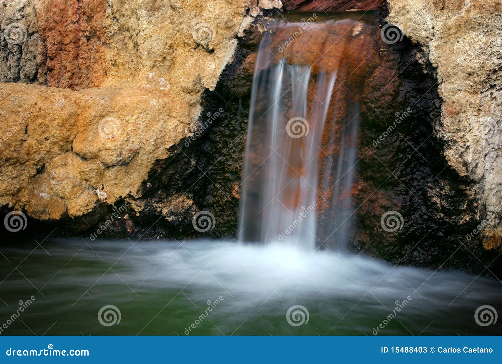 Red Waterfall stock image. Image of drop, clean, color - 15488403