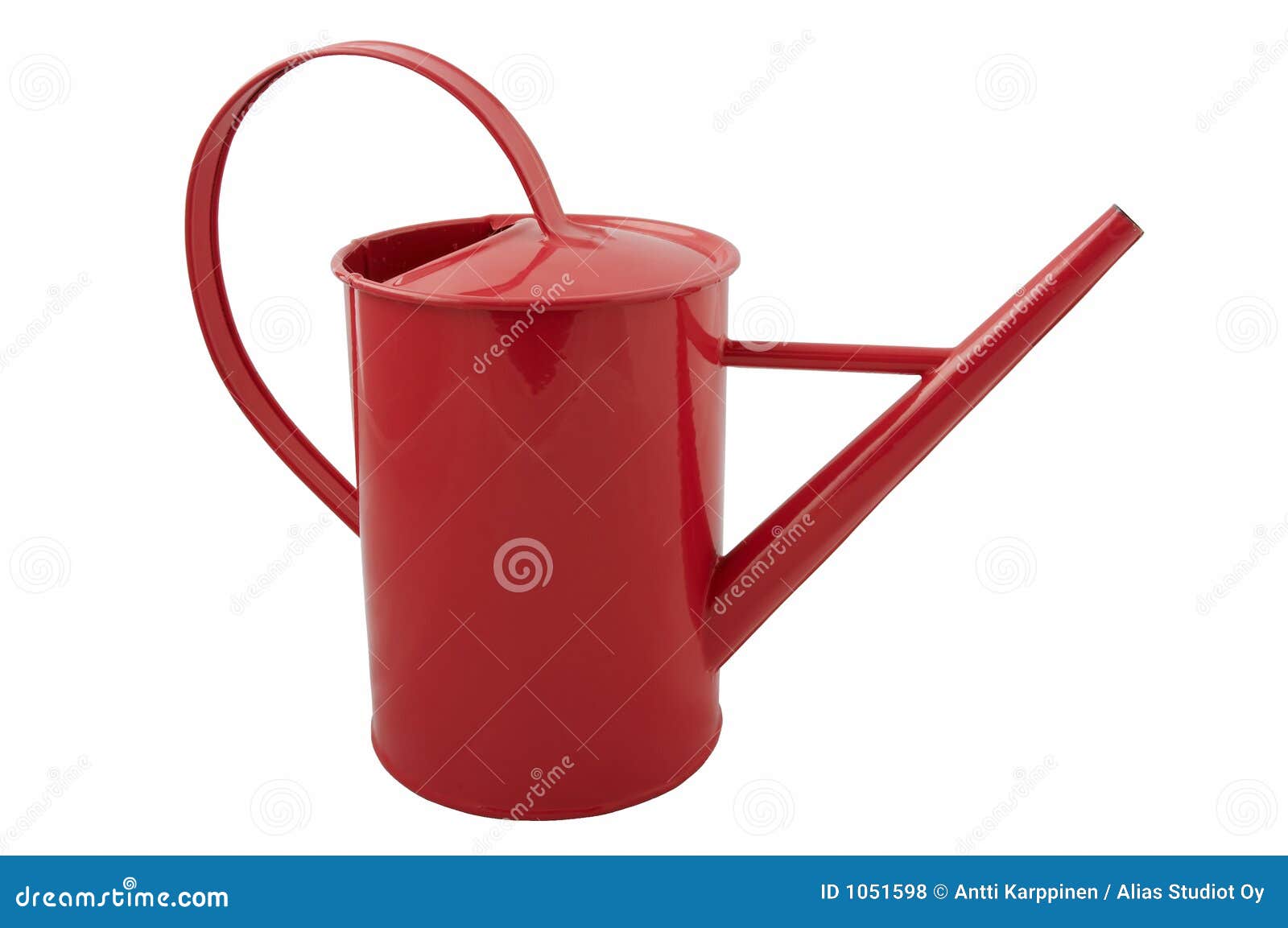 Red watering can stock photo. Image of water, isolated - 1051598