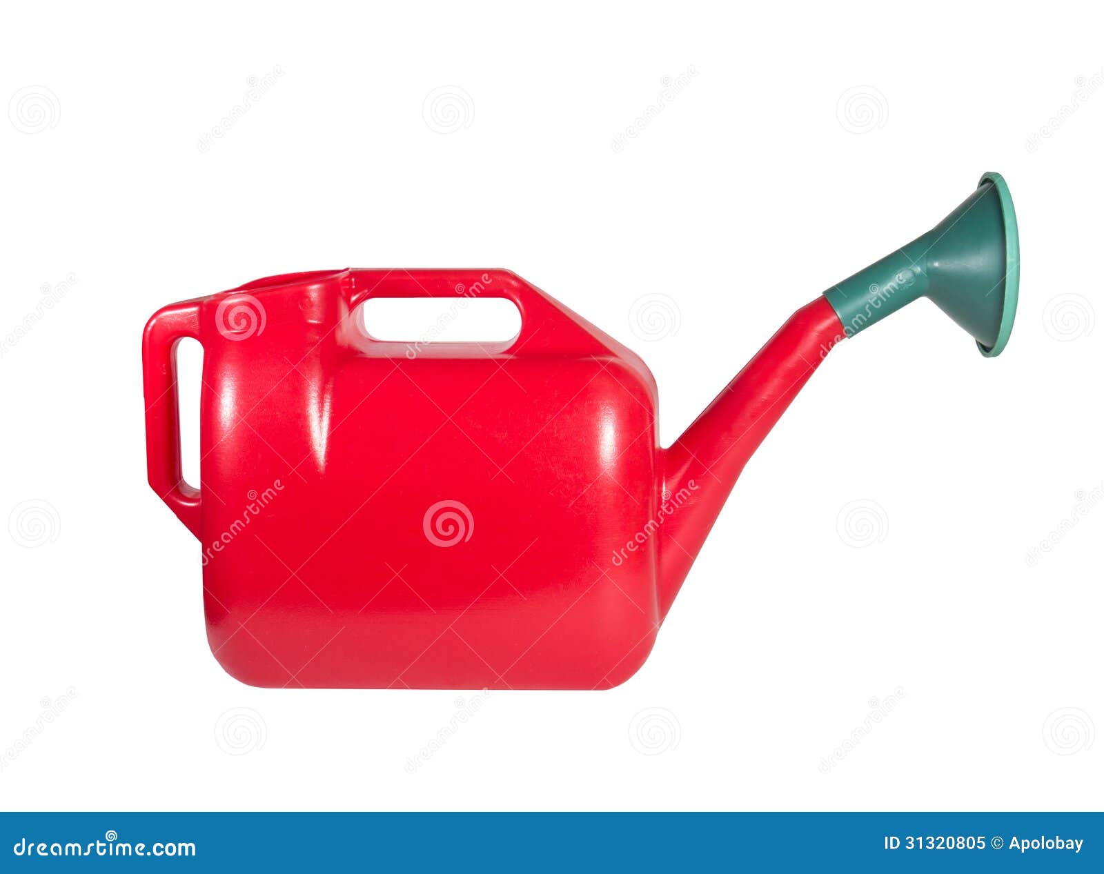 Red Watering Can Isolated on a White Background Stock Image - Image of ...