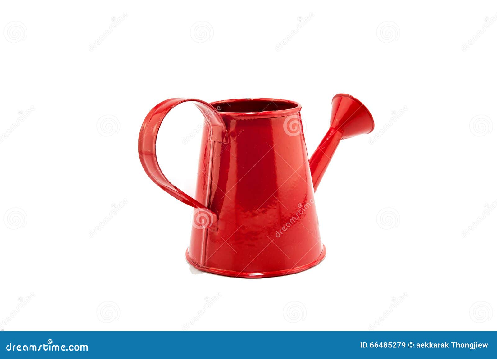 Red Watering Can Isolated on White Background. Stock Image - Image of ...
