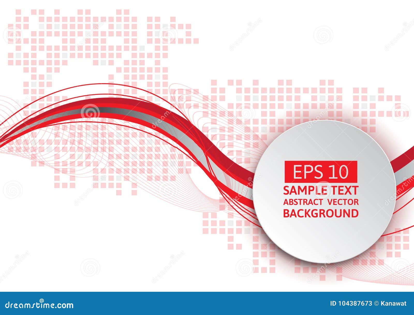 Red Wave Abstract Vector Background, Graphic Design Stock Vector ...