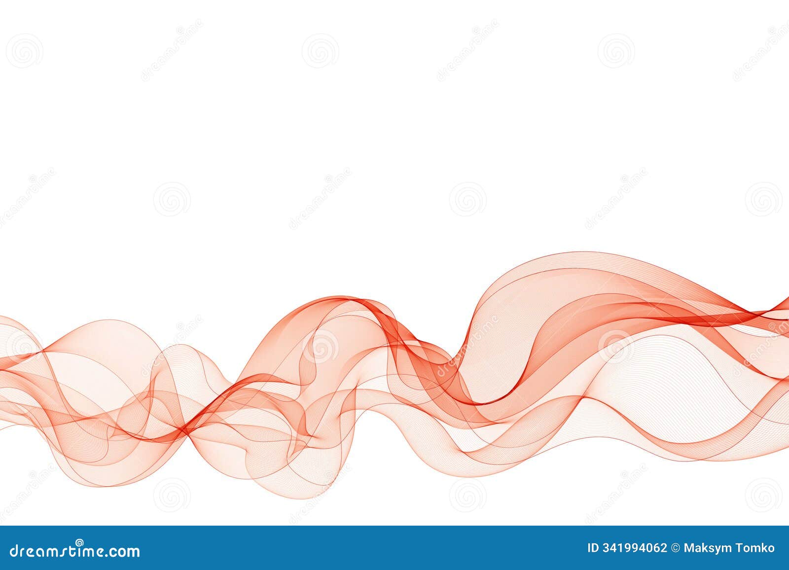 Red Wave. Abstract Vector Graphics. Eps 10 Stock Illustration - Illustration of line, vector ...