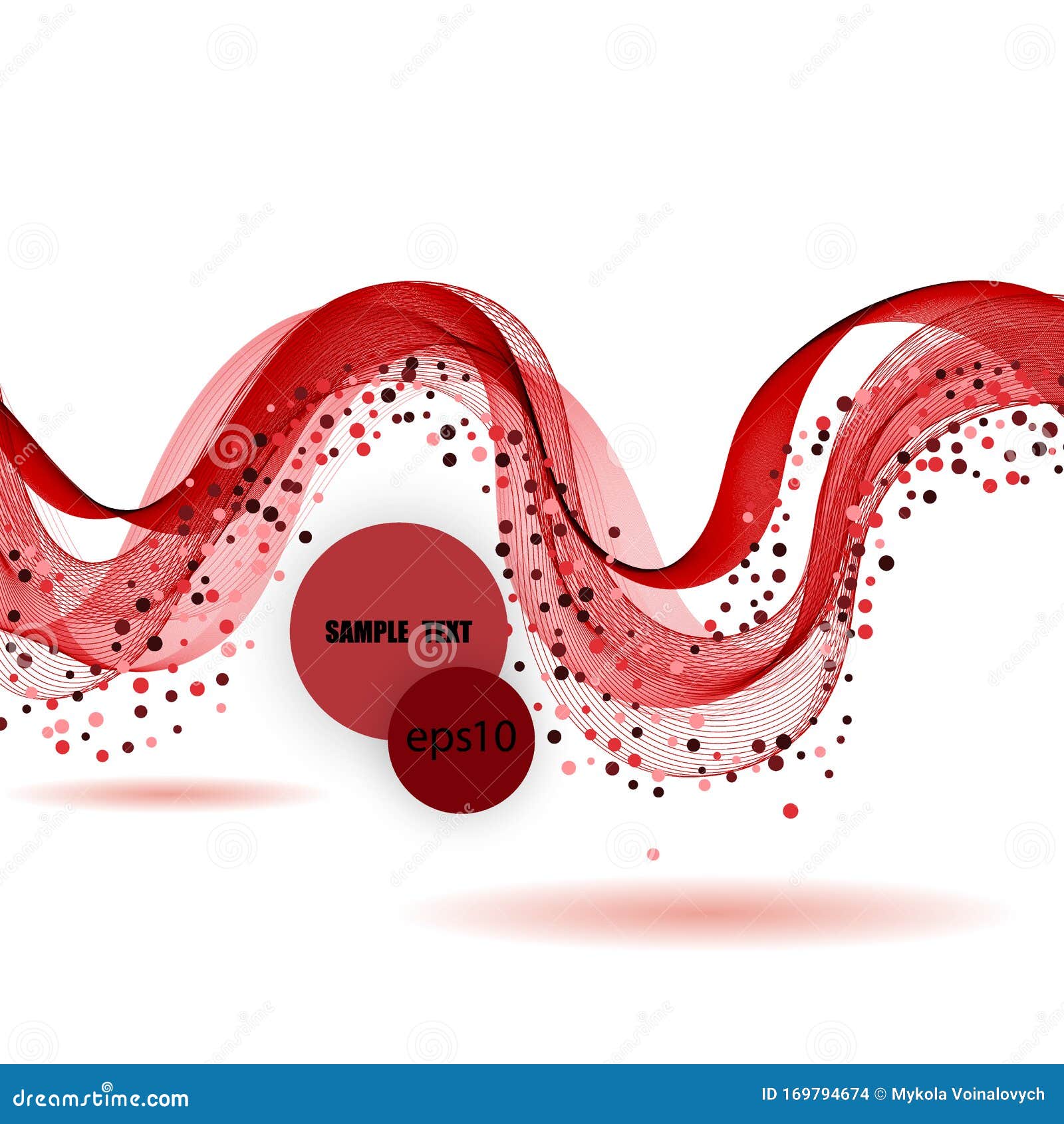 Red Wave Background, Vector Illustration Element Design Stock Vector ...