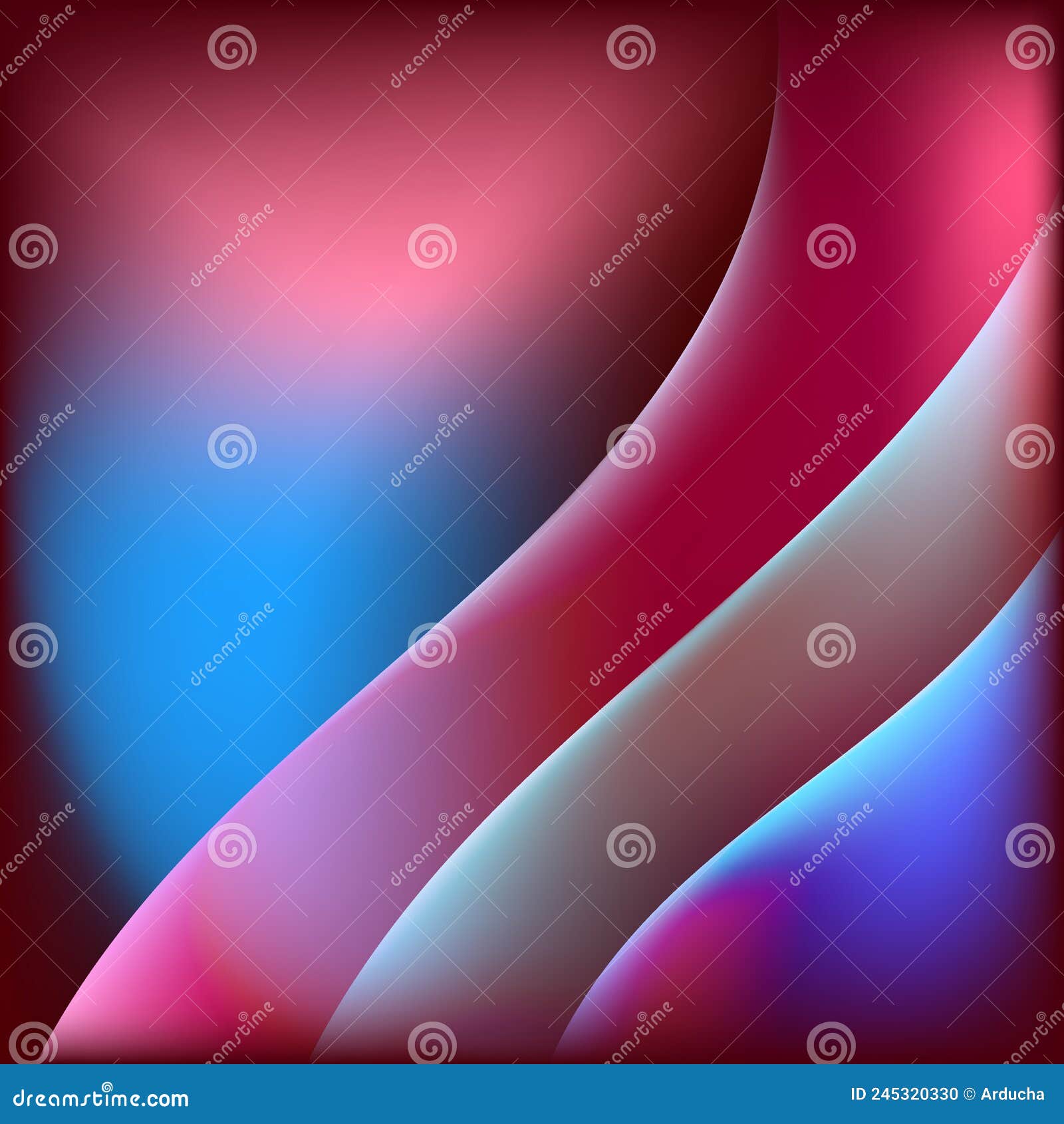 Red wave mesh rainbow flow stock vector. Illustration of wallpaper ...