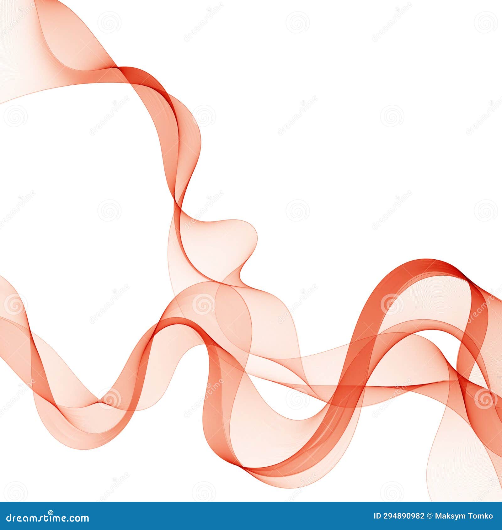 Red Wave. Modern Design Element. Abstract Vector Illustration. Eps 10 ...