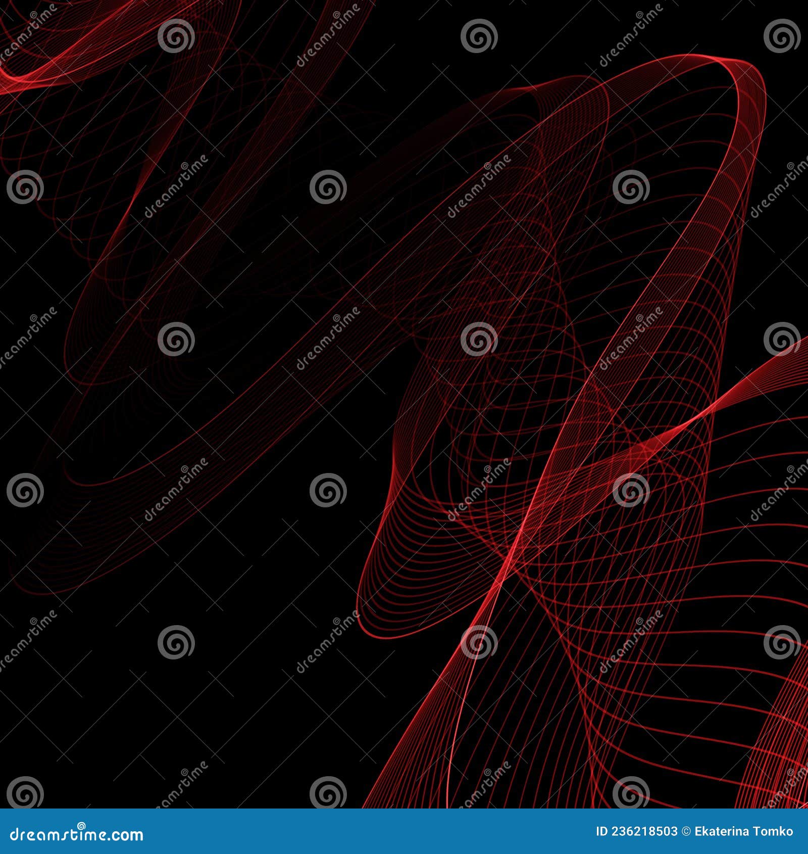 Red Wave Pattern on a Black Background. Neon Wave. Design Element. Eps ...