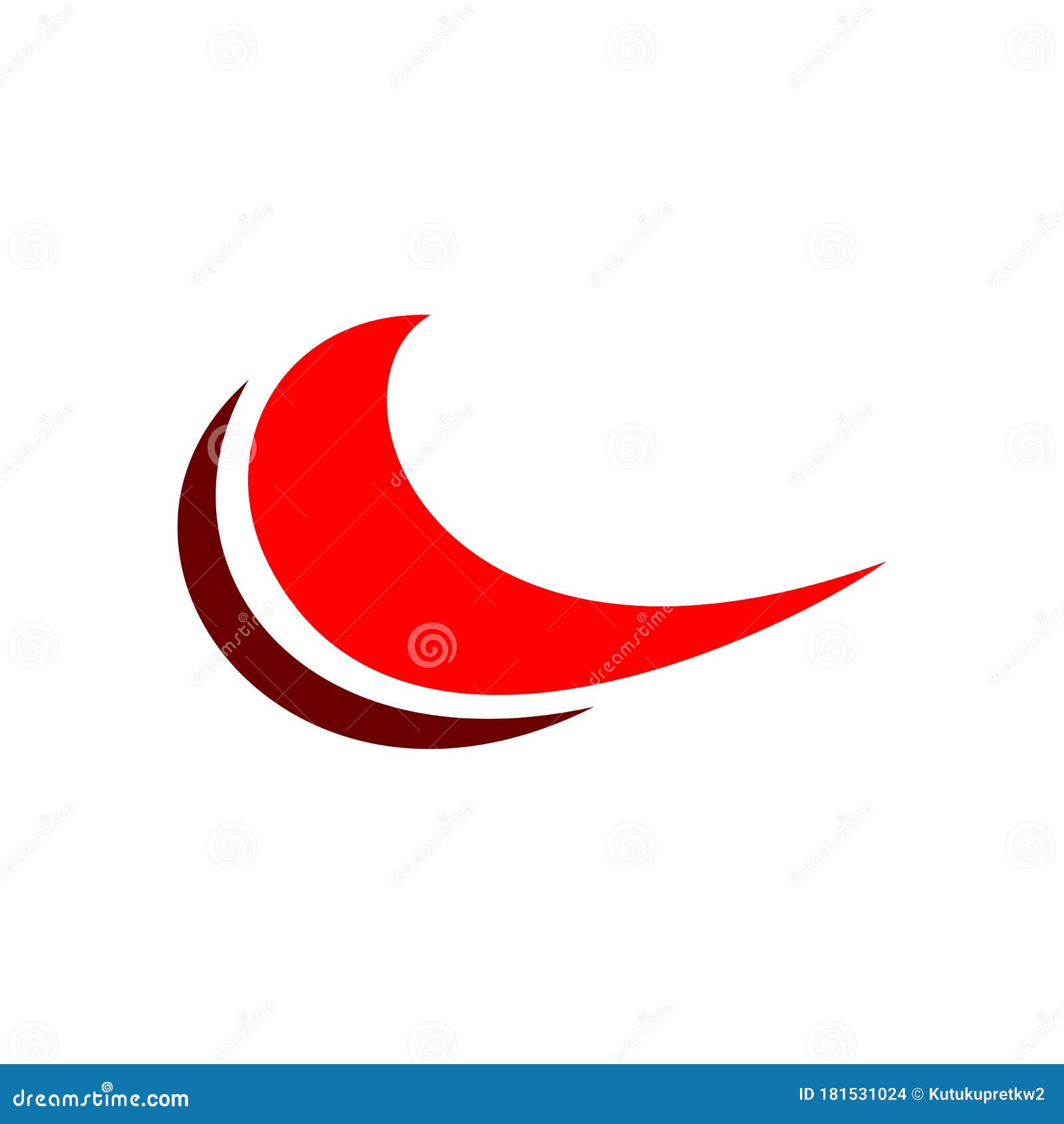Red Wave Swoosh Logo Template Illustration Design. Vector EPS 10 Stock ...