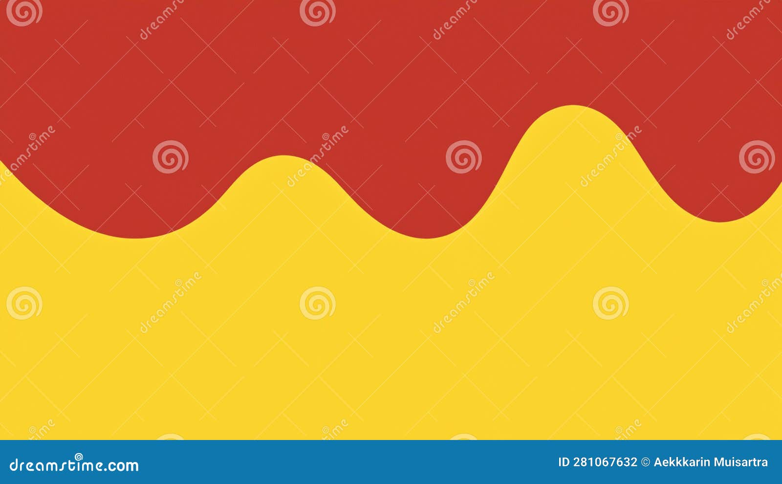 Red Wave with Yellow Wave Background Stock Illustration - Illustration ...