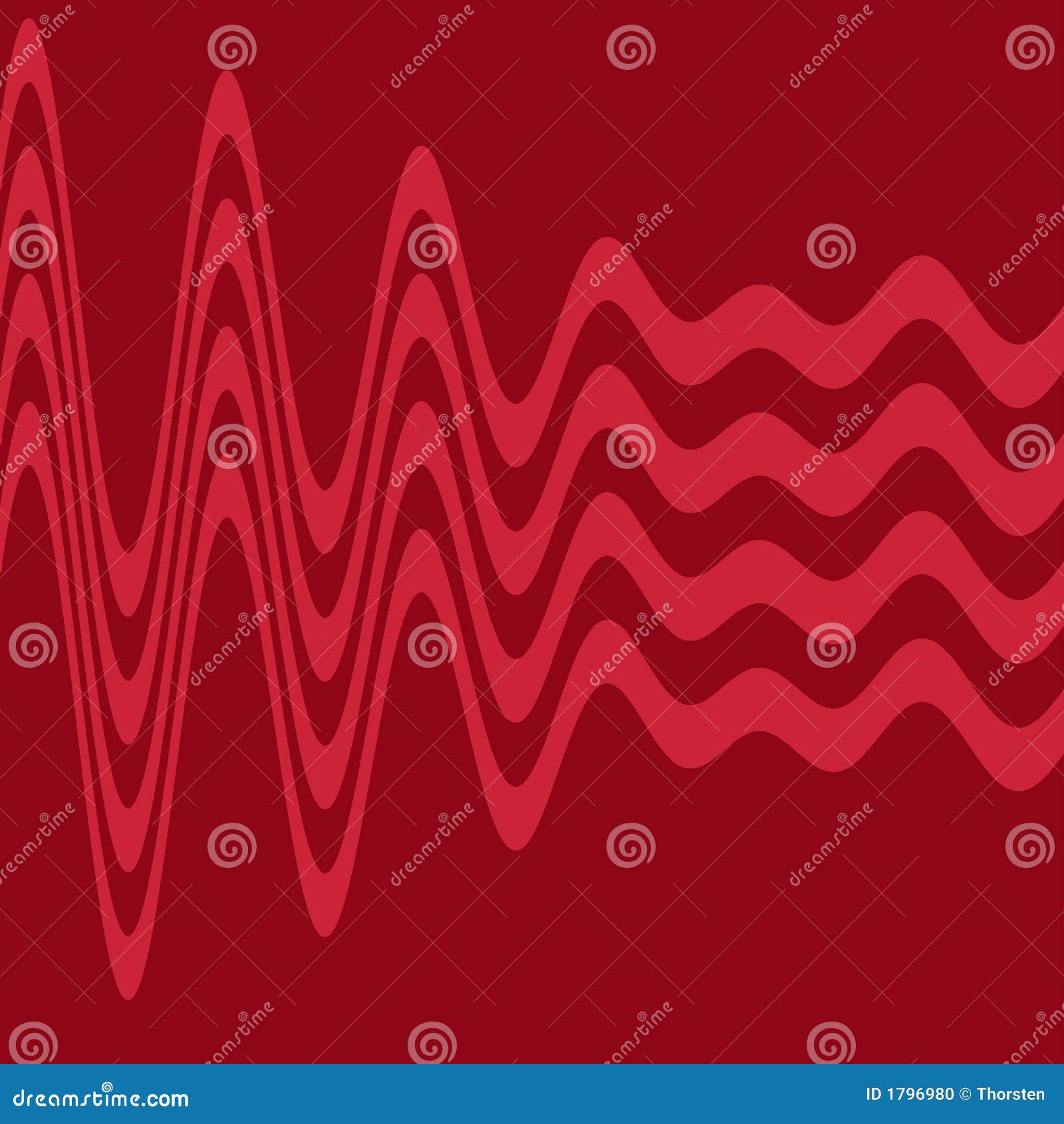 Red Waves stock illustration. Illustration of sound, lines - 1796980