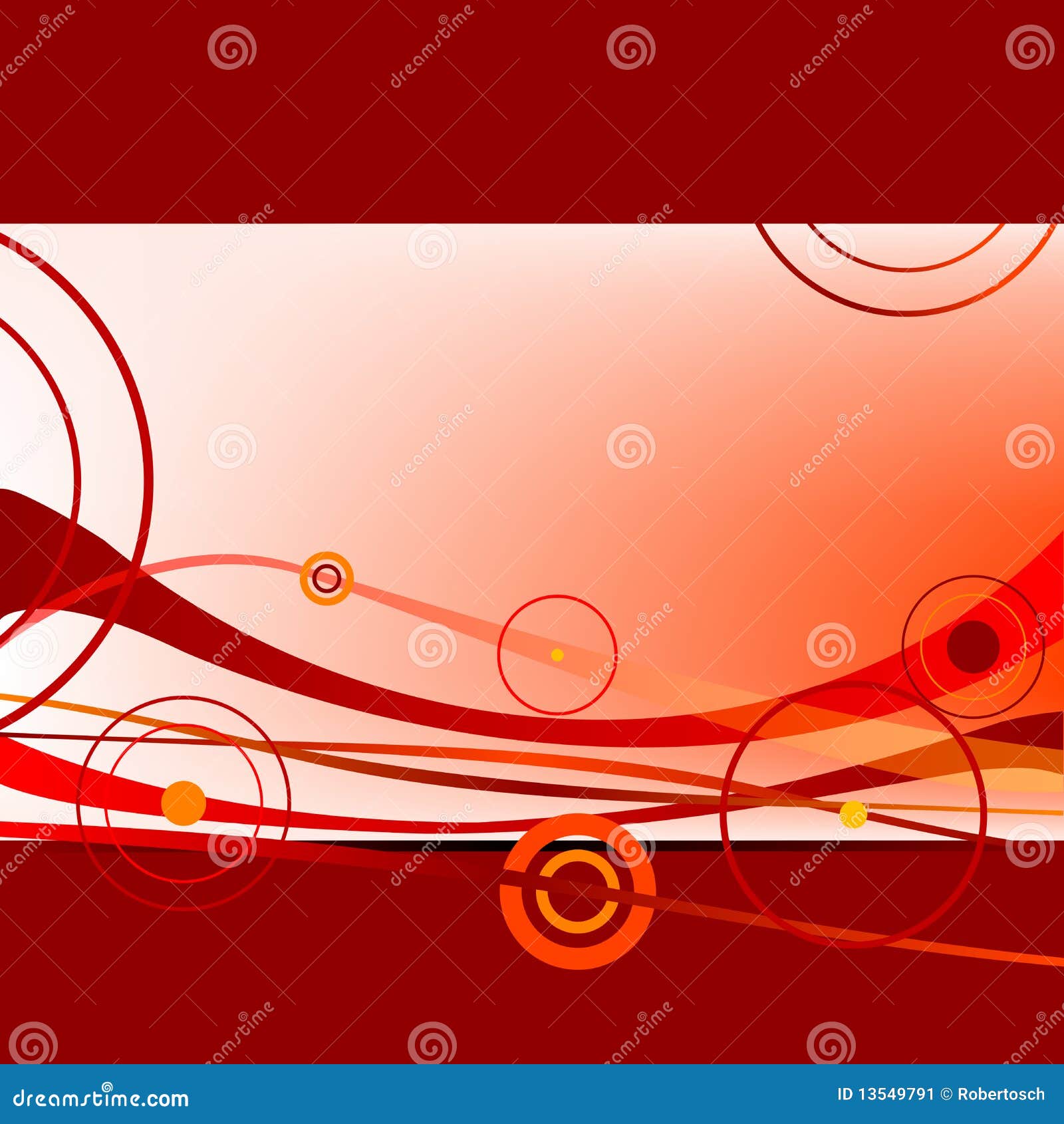 Red waves and circles 2 stock vector. Illustration of computer - 13549791