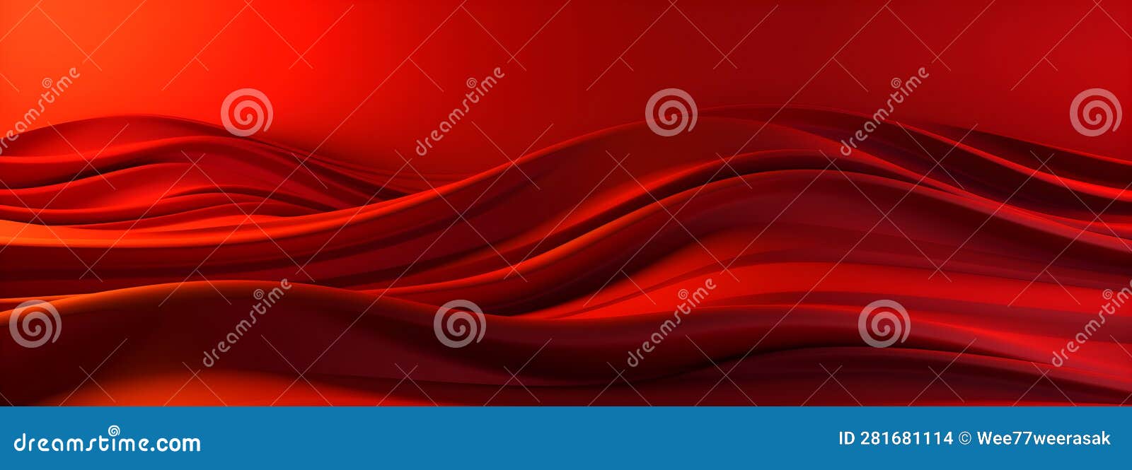 Red Waves Background - GenerativeAI Stock Illustration - Illustration ...