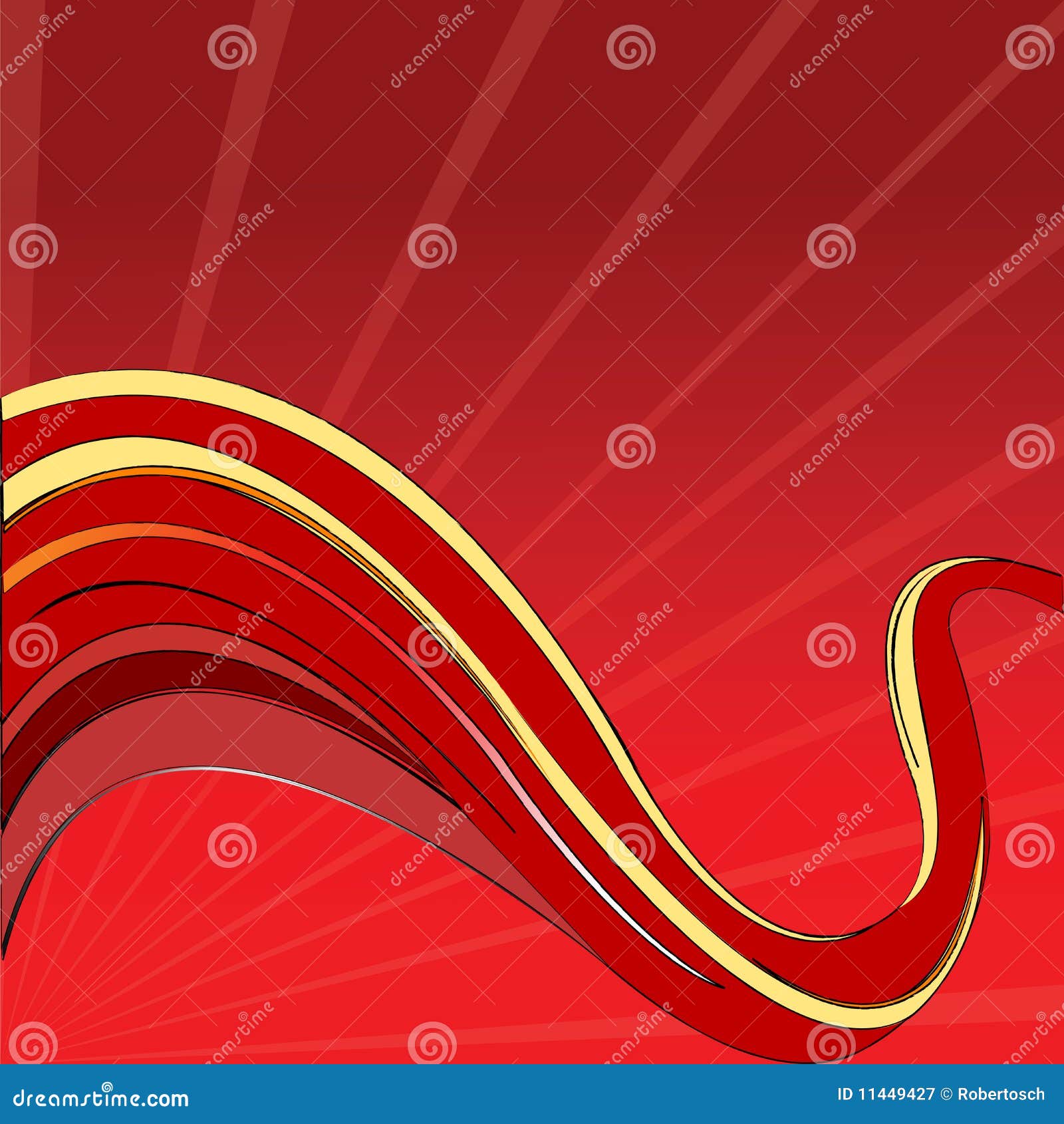 Red waves vector stock vector. Illustration of color - 11449427
