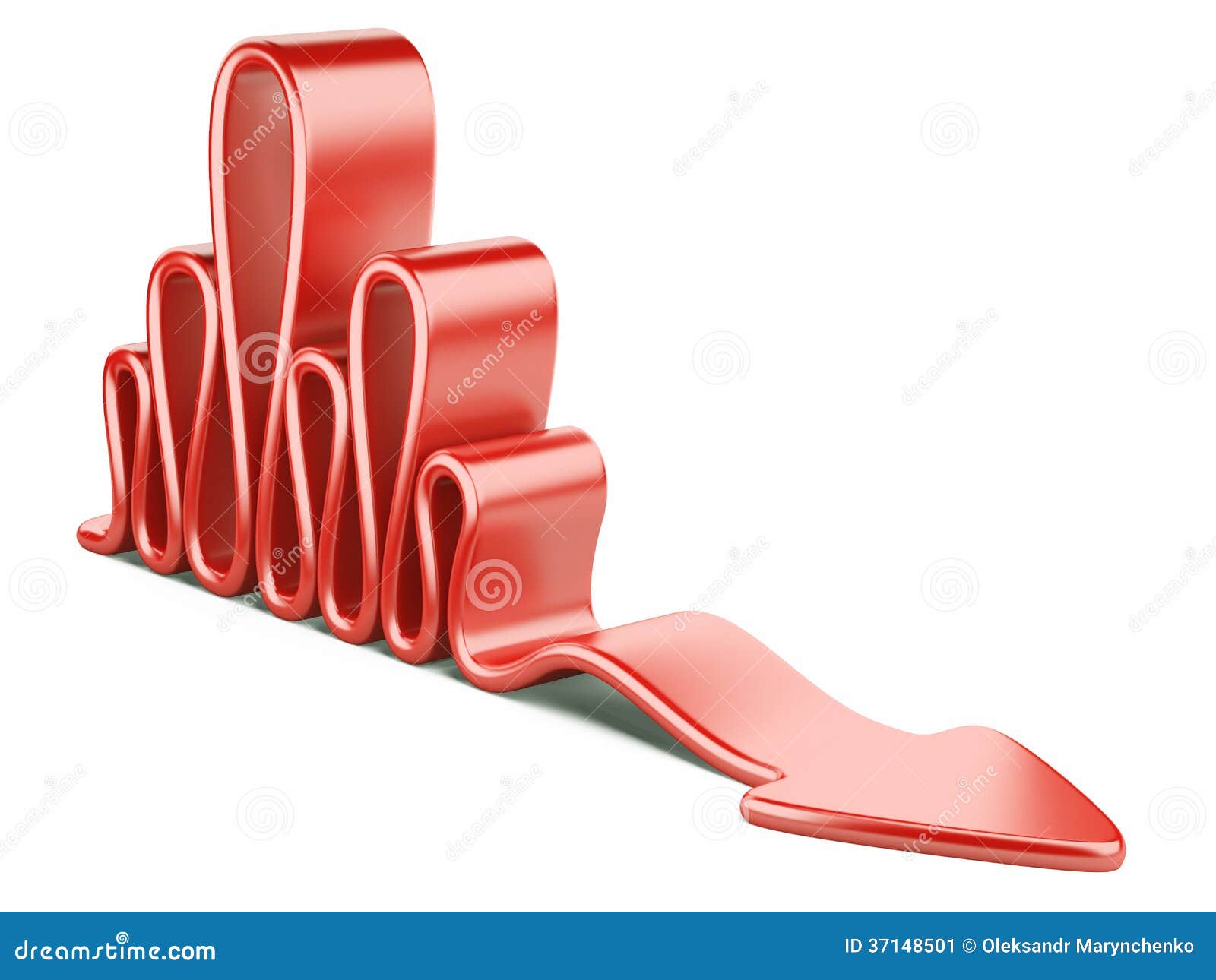Red wavy concept arrow stock illustration. Illustration of abstract ...
