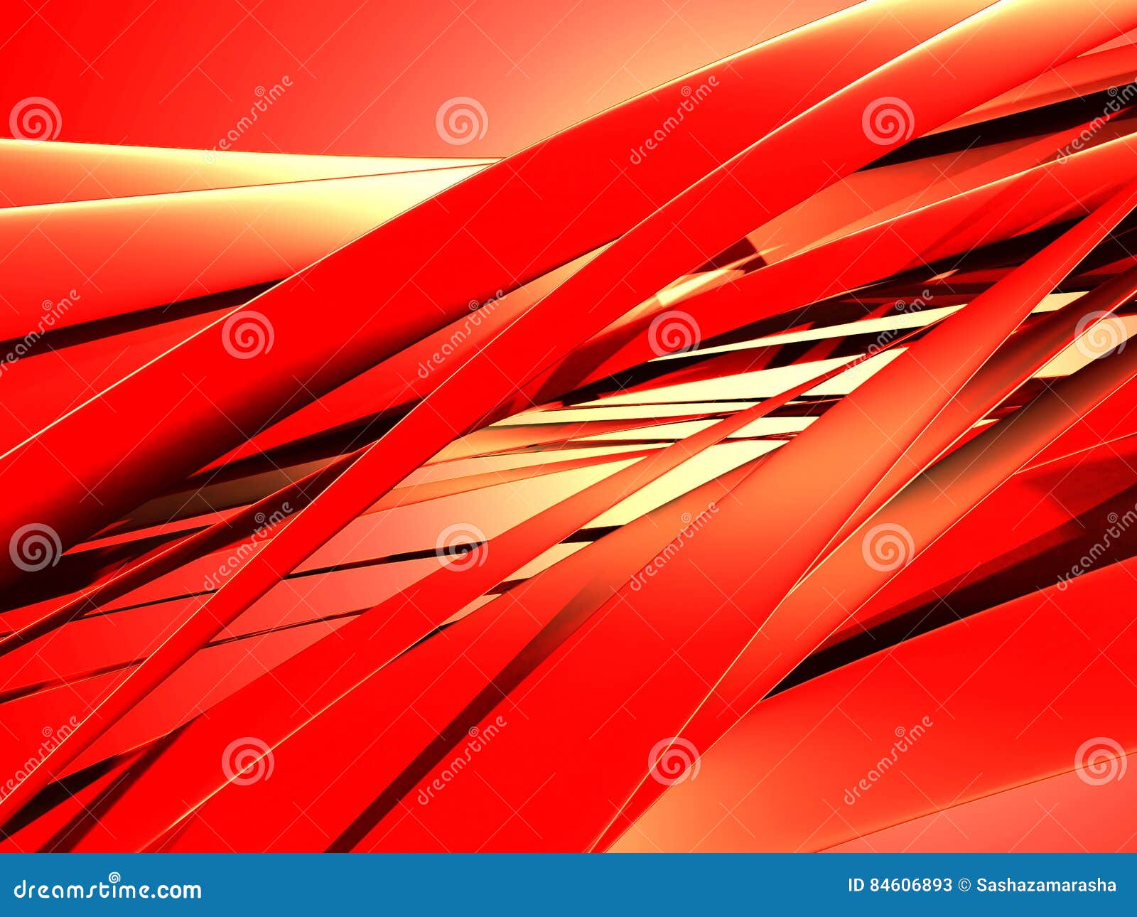 Red Wavy Curves. Abstract Design Background Stock Illustration ...