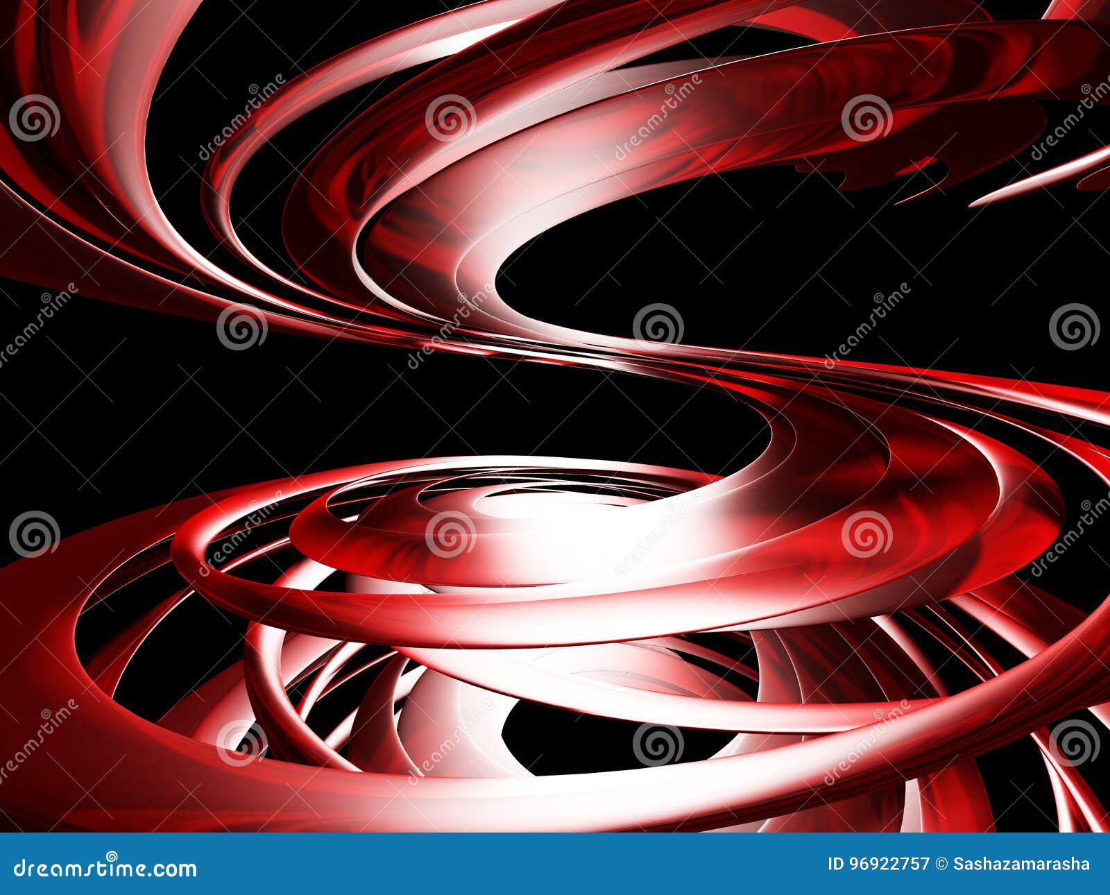 Red Wavy Curves. Abstract Design Background Stock Illustration ...