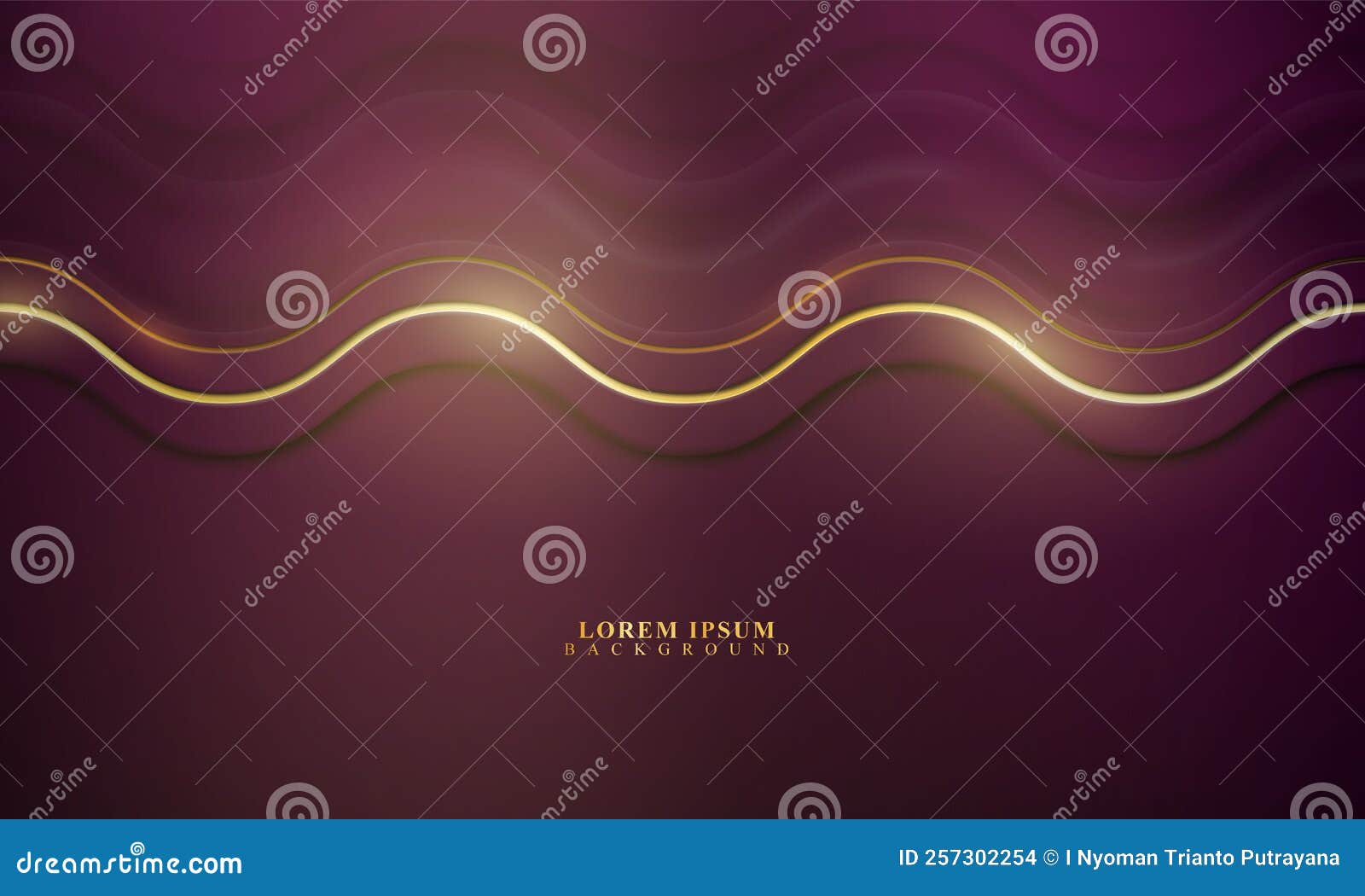 Red Wavy with Golden Lines Background Stock Vector - Illustration of ...