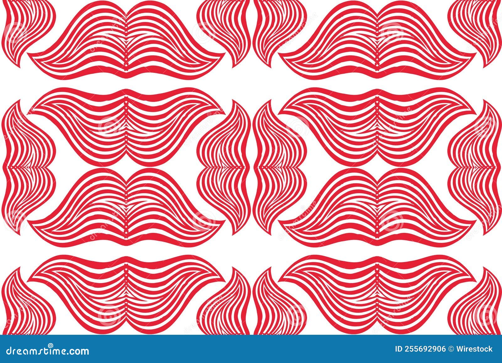 Red Wavy Pattern on a White Background Stock Illustration ...