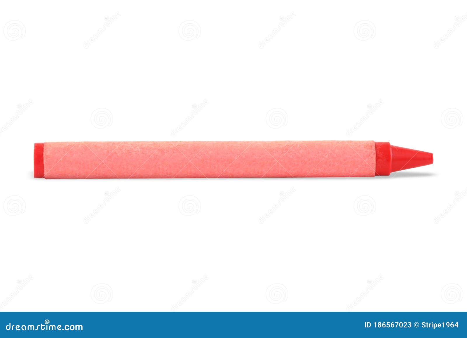 Red Wax Crayon Isolated on White with Clipping Path Stock Image - Image ...