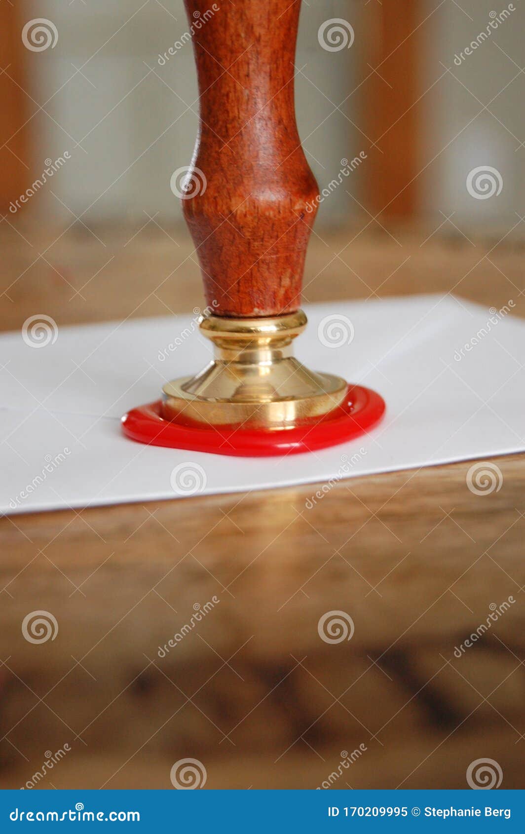 Red Wax Envelope Seal Stamp Stock Image - Image of classic, stamped ...