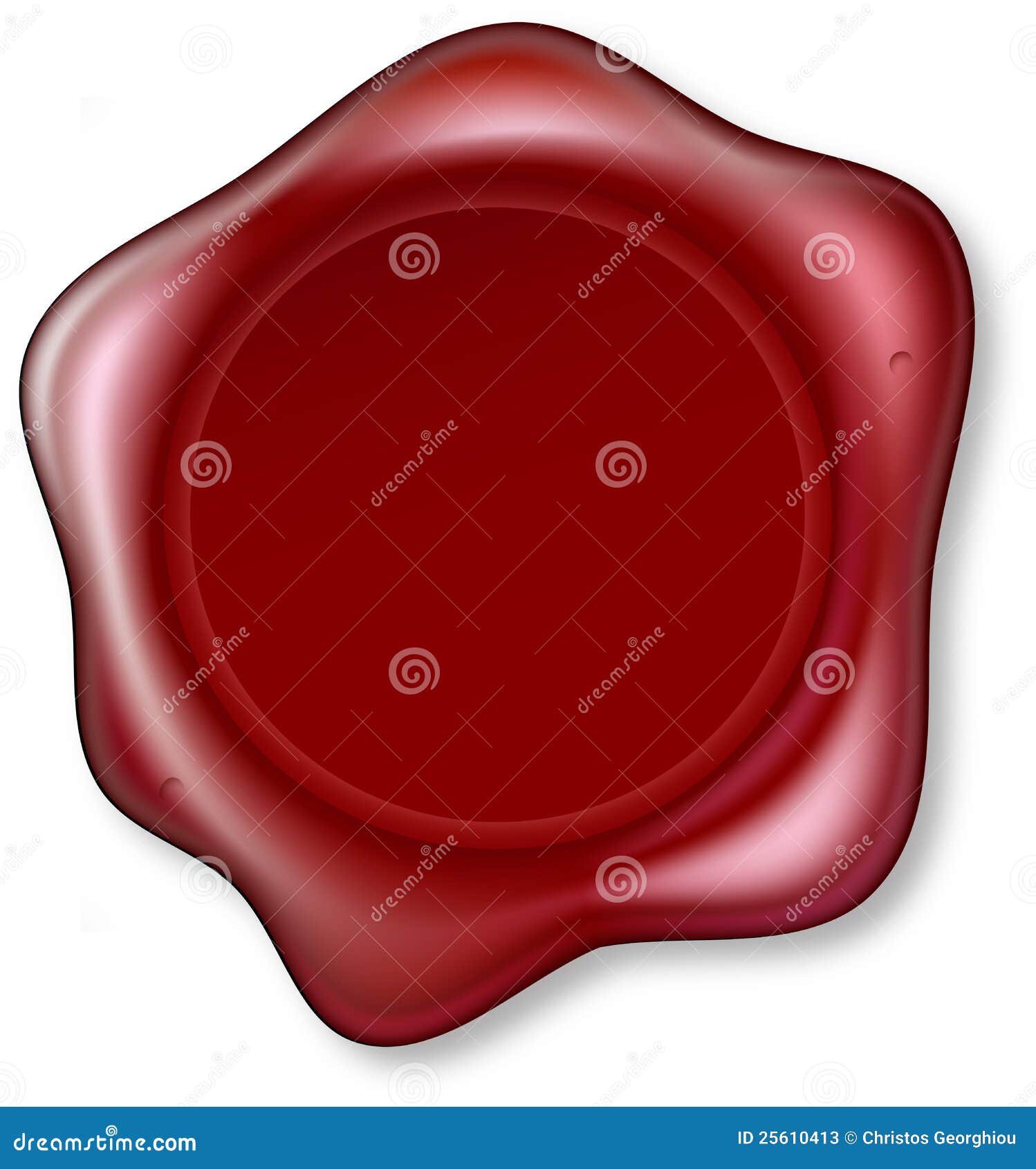 Red Wax Seal stock vector. Illustration of post, frame - 25610413