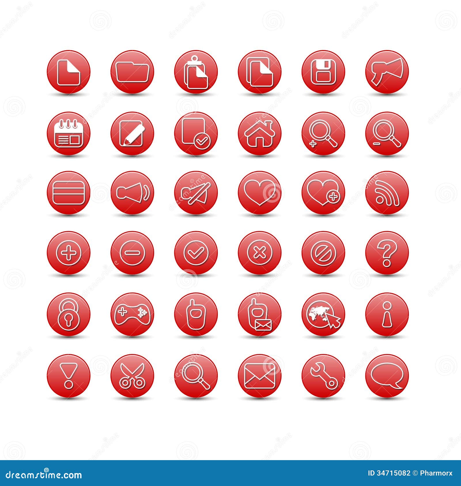 Red web icons stock illustration. Illustration of home - 34715082