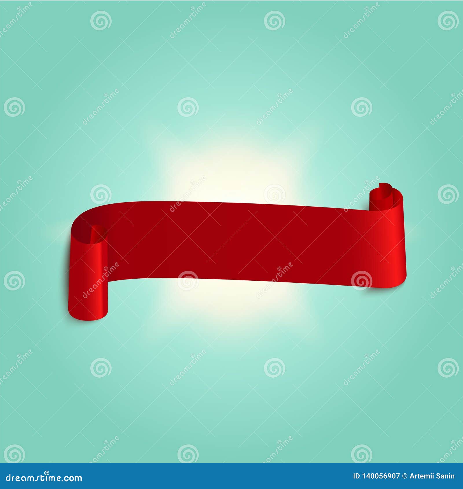 Red Web Ribbon Banner. Vector Illustration for Design Stock Vector ...