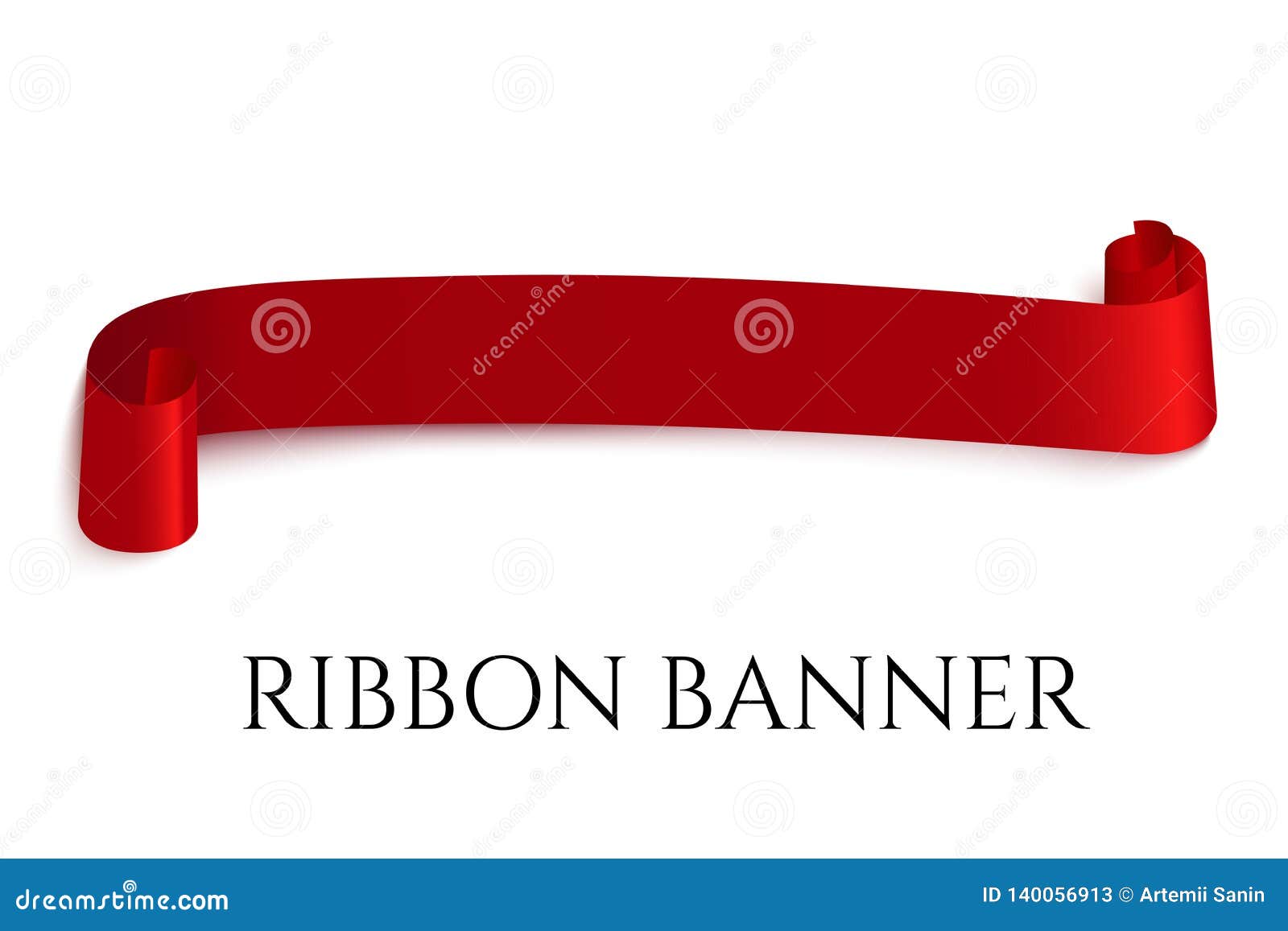 Red Web Ribbon Banner. Vector Illustration for Design Stock Vector ...