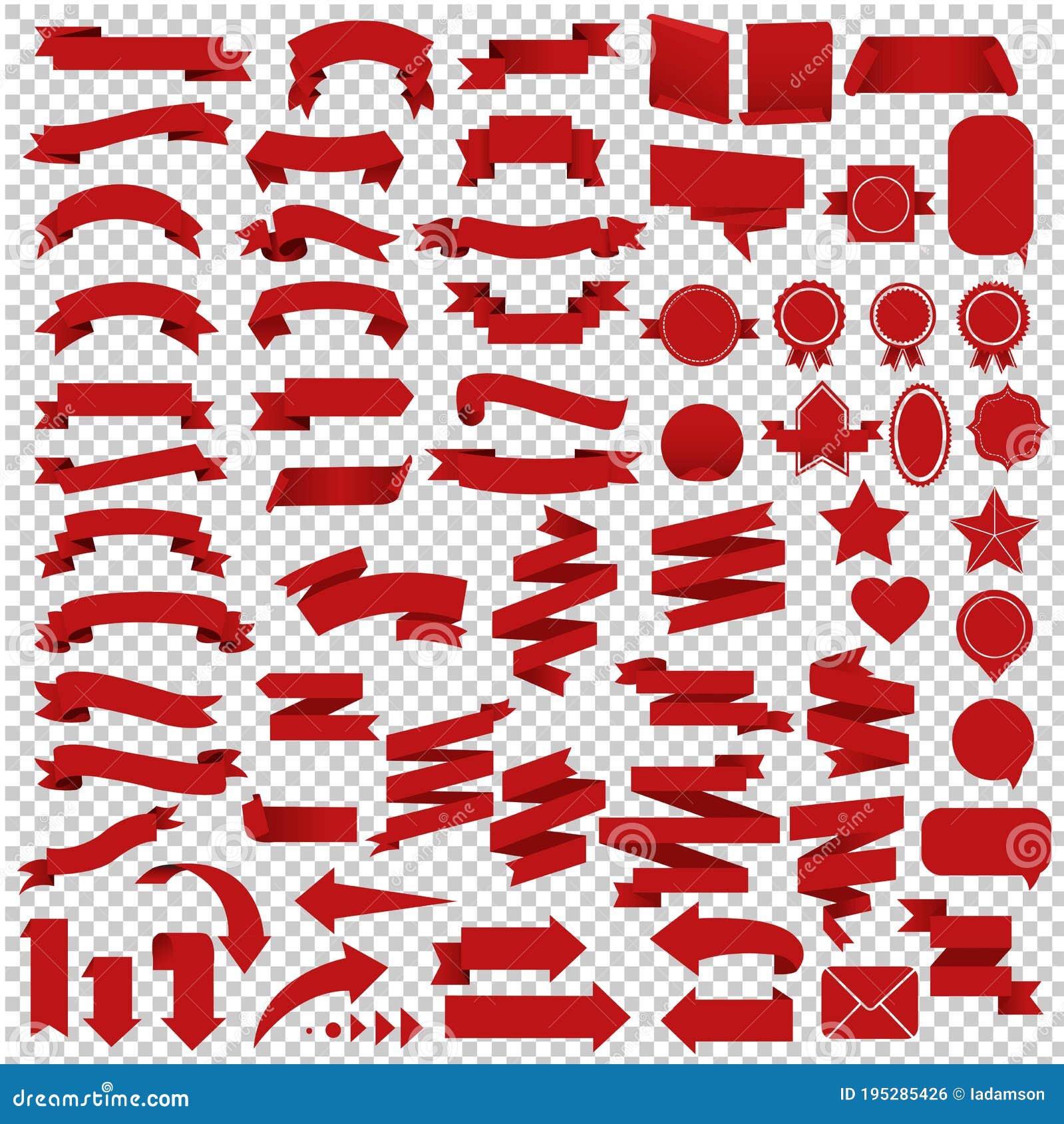Red Web Ribbon Set Isolated Transparent Background Stock Vector ... Red Web Ribbon Set Isolated Transparent Background Stock Vector ...