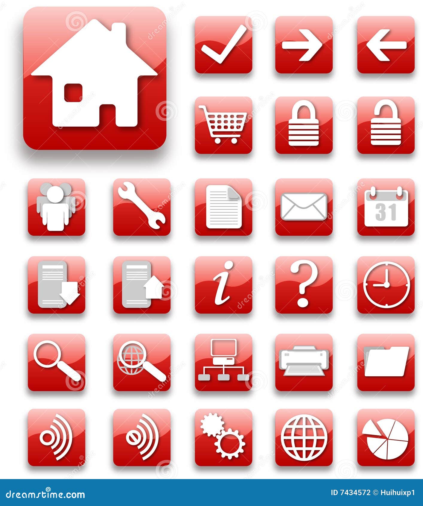 Red Website and Internet Icon Stock Illustration - Illustration of ...