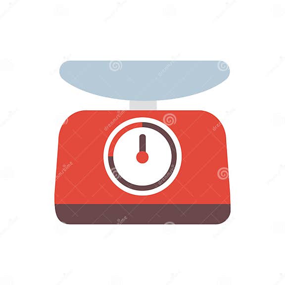 Red Weight Scale Doodle Vector Stock Vector - Illustration of machine ...