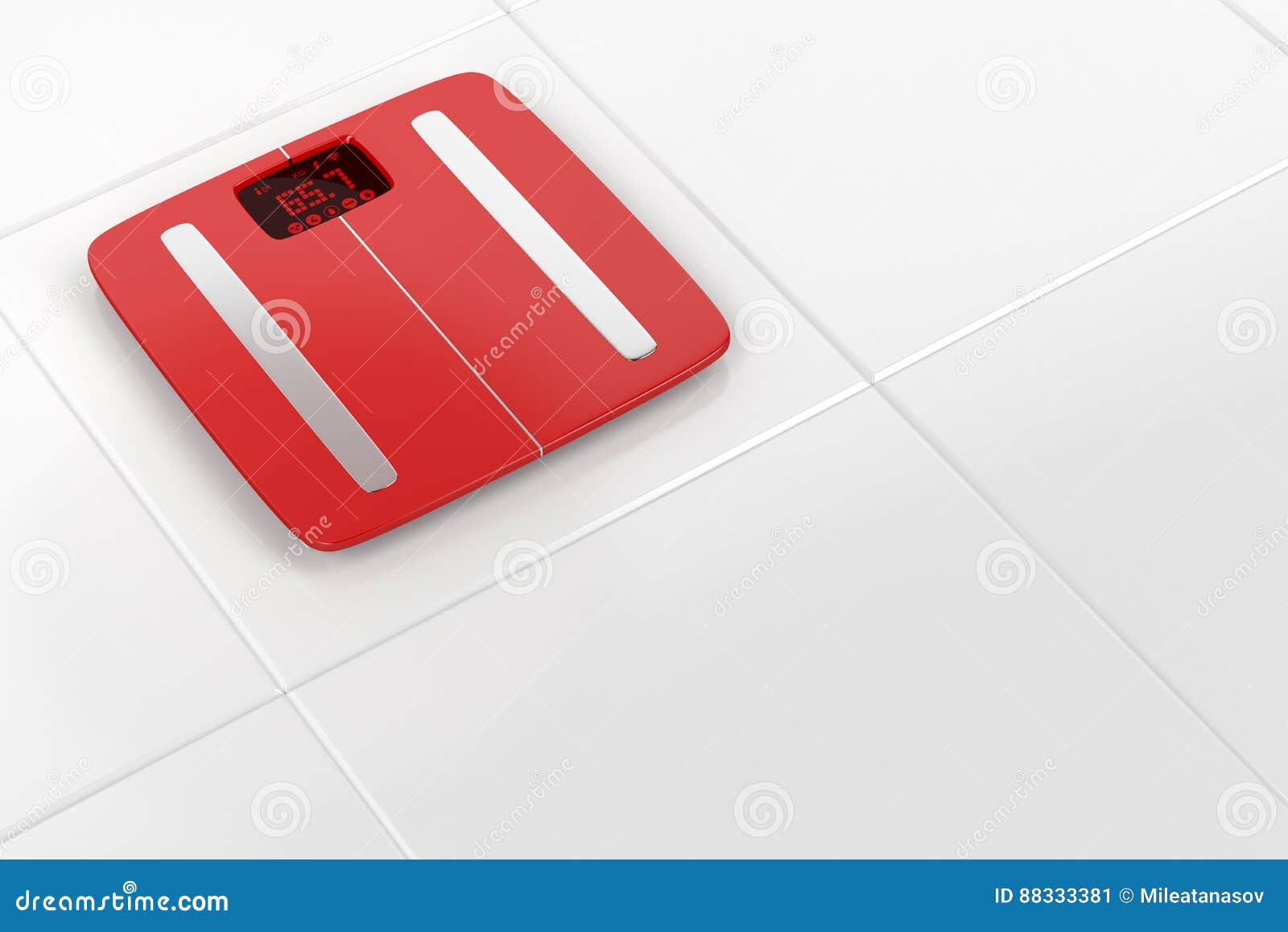 Red weight scale stock illustration. Illustration of appliance - 88333381