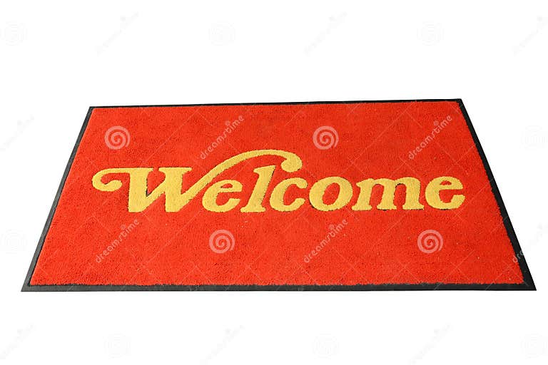 Red Welcome Mat stock photo. Image of gate, house, entrance - 17917286