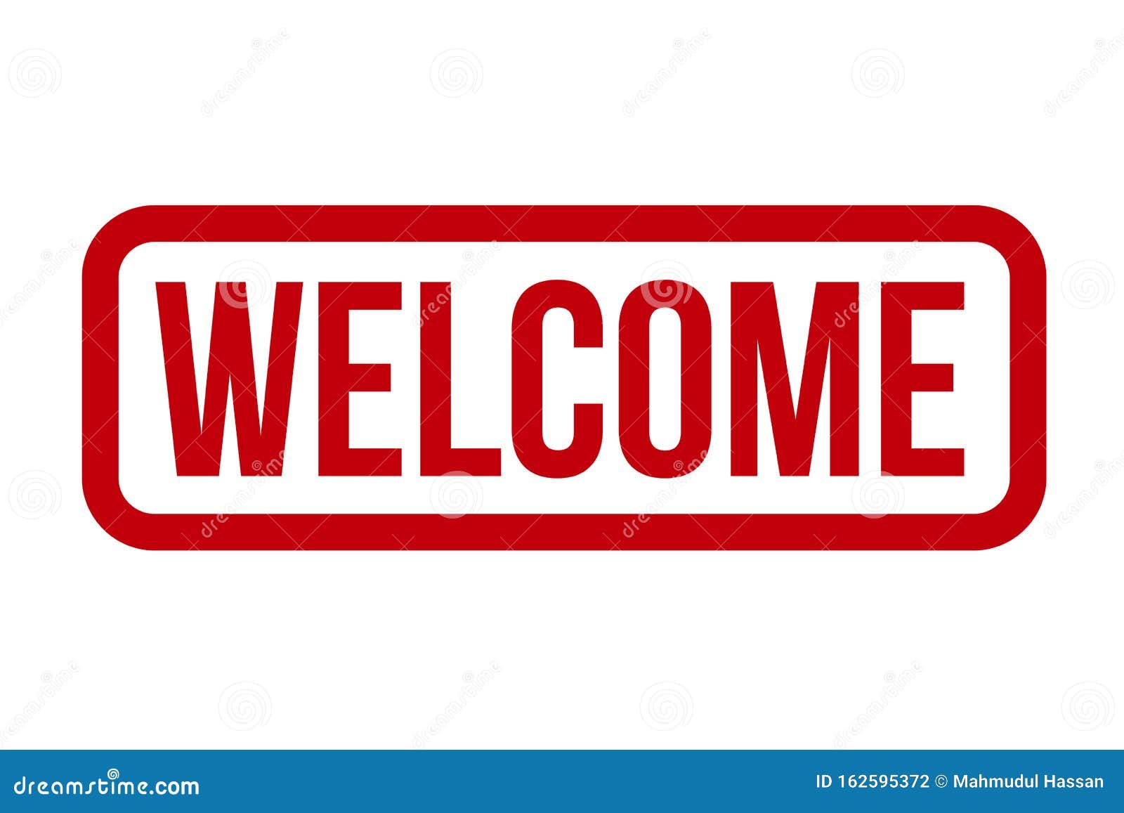 Red Welcome Rubber Stamp Isolated on White Background Stock Vector ...