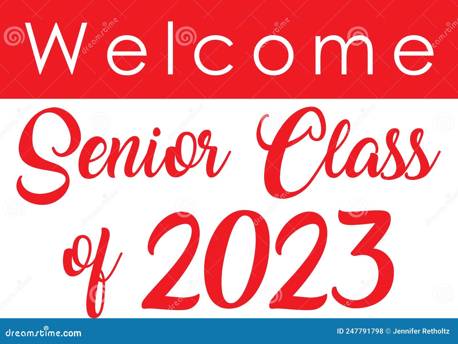 Red Welcome Senior Class of 2023 Stock Vector - Illustration of ...