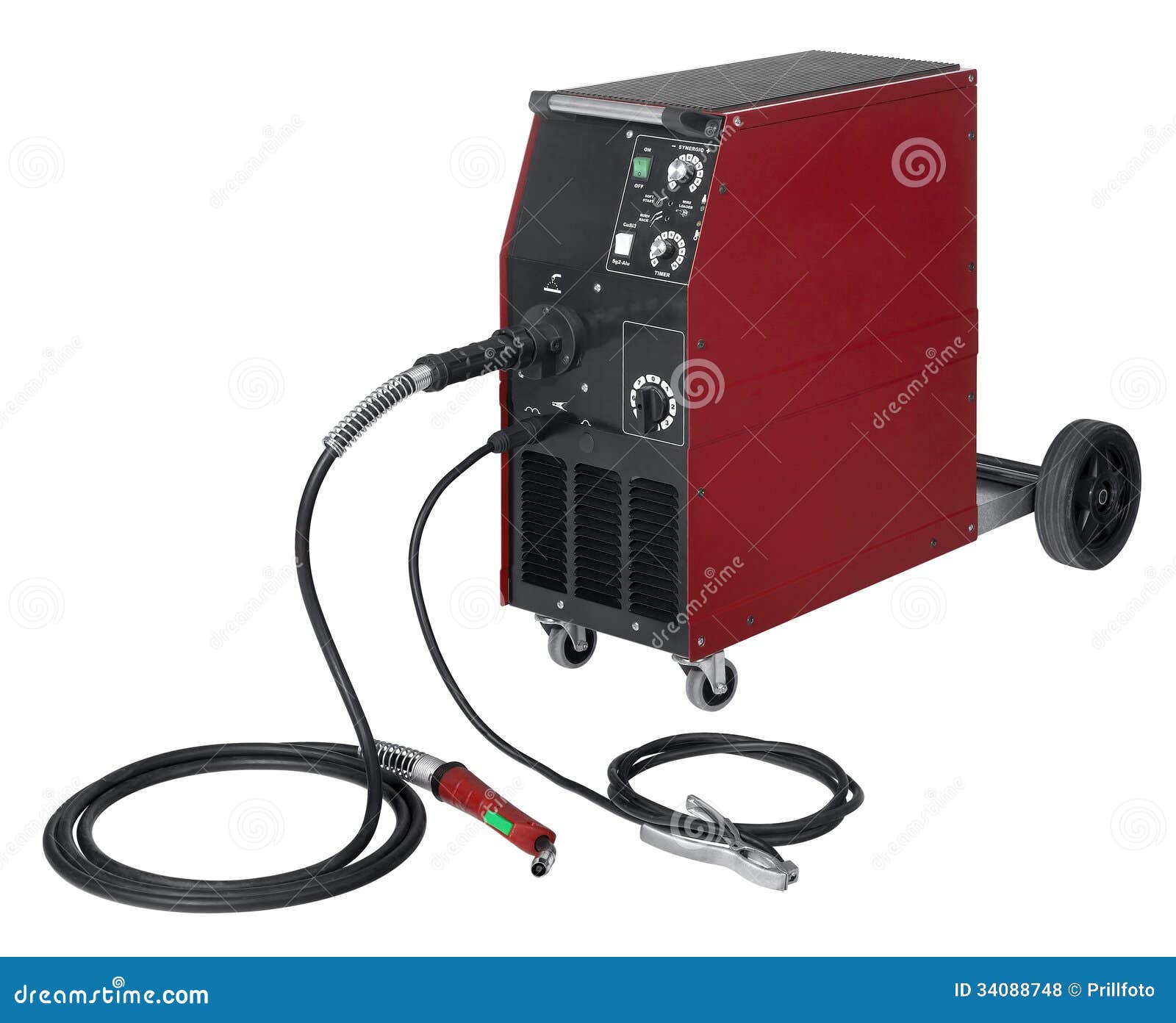 Red welding apparatus stock photo. Image of inertgasshielded - 34088748