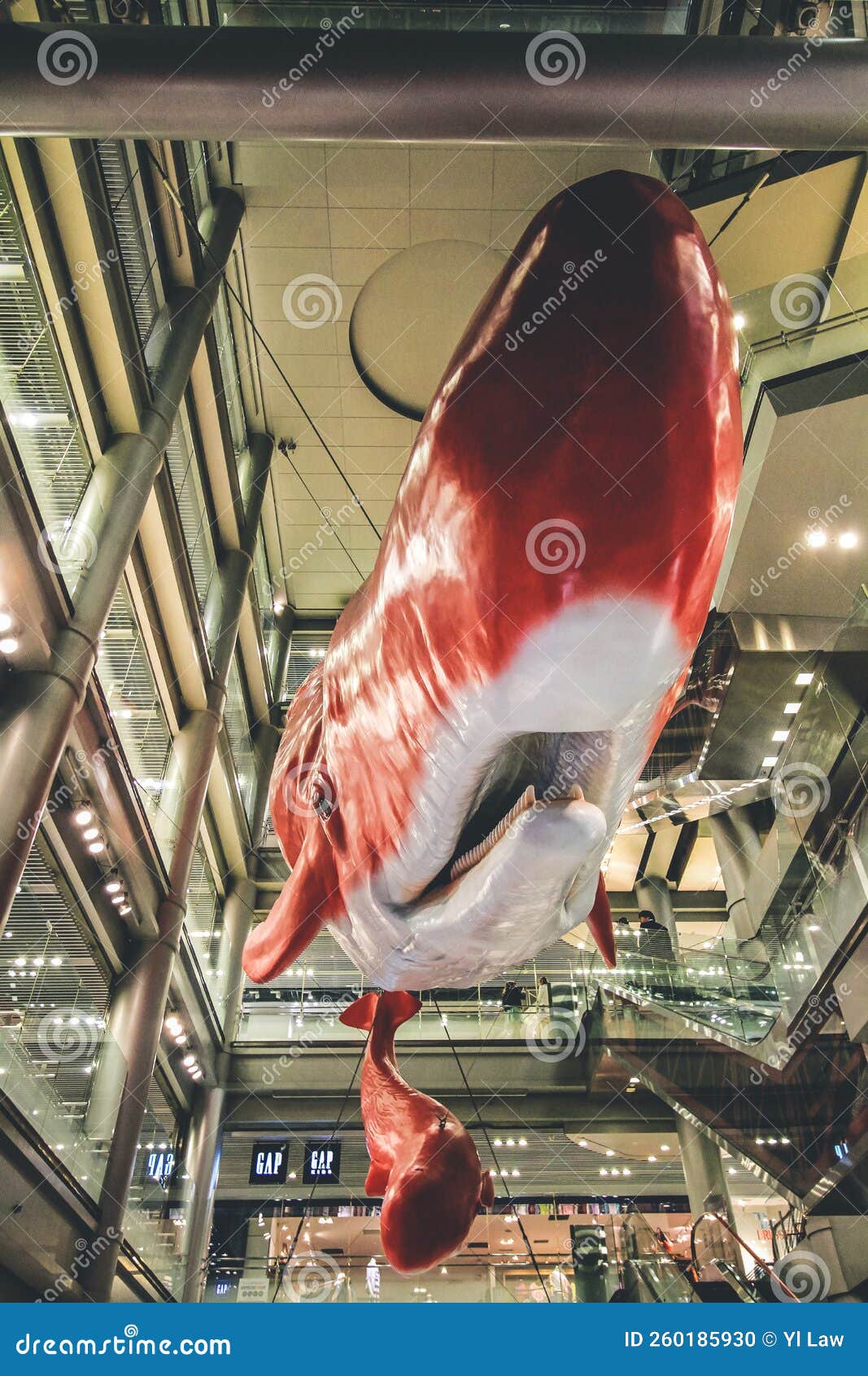 Red Whale Sculpture Display HEP Five, Osaka 10 April 2012 Editorial ...
