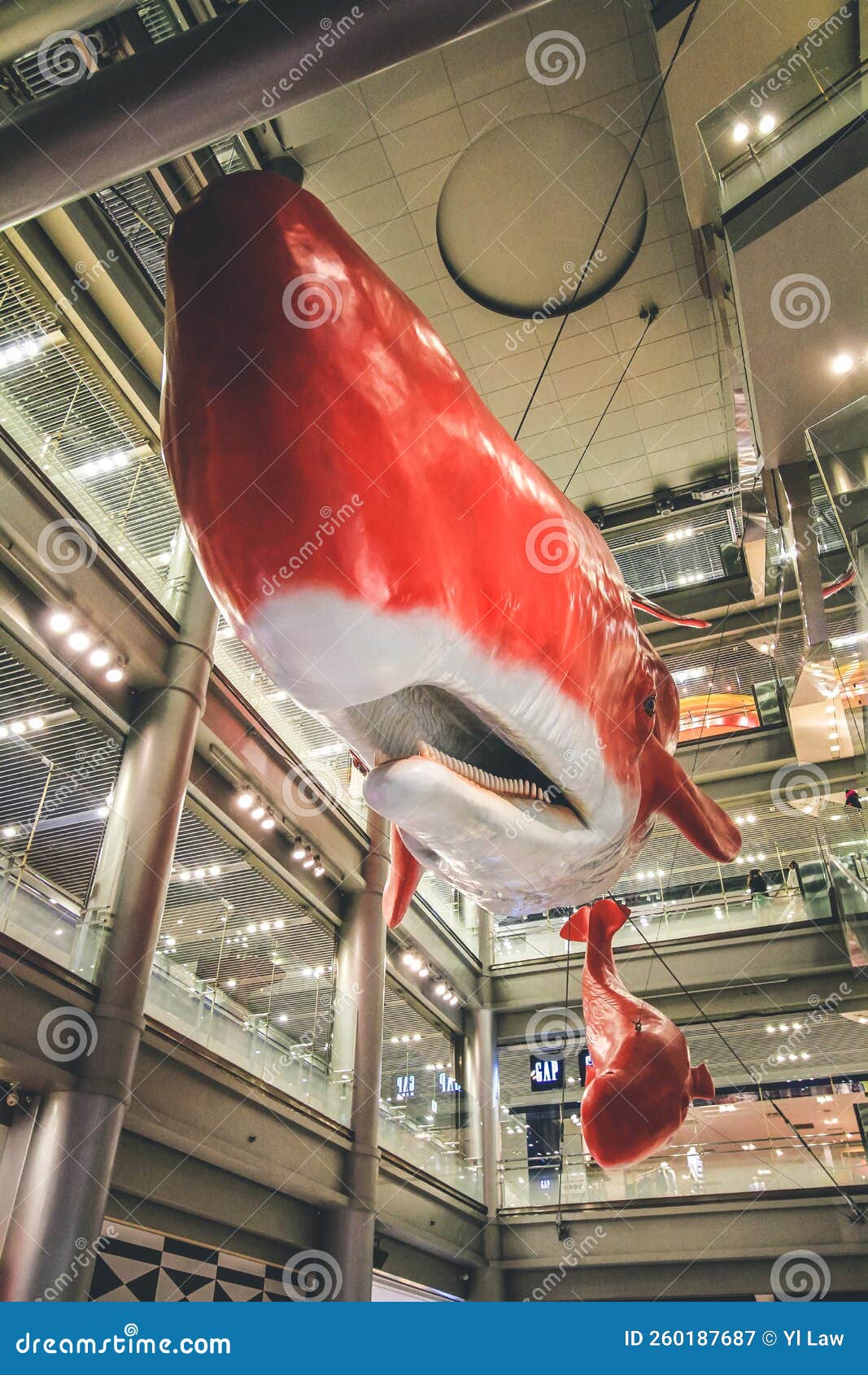 Red Whale Sculpture Display HEP Five, Osaka 10 April 2012 Editorial ...