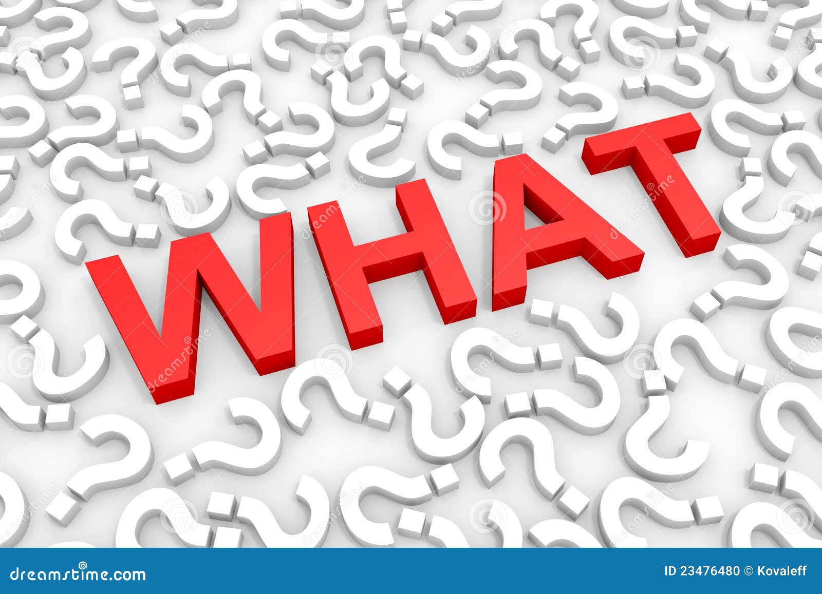 Red WHAT Word Around Questions. Stock Illustration - Illustration of ...