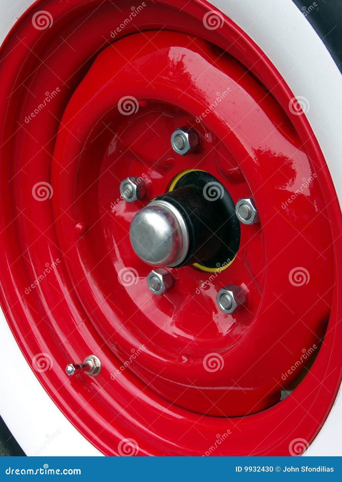 The Red Wheel stock photo. Image of roadster, ford, tire - 9932430
