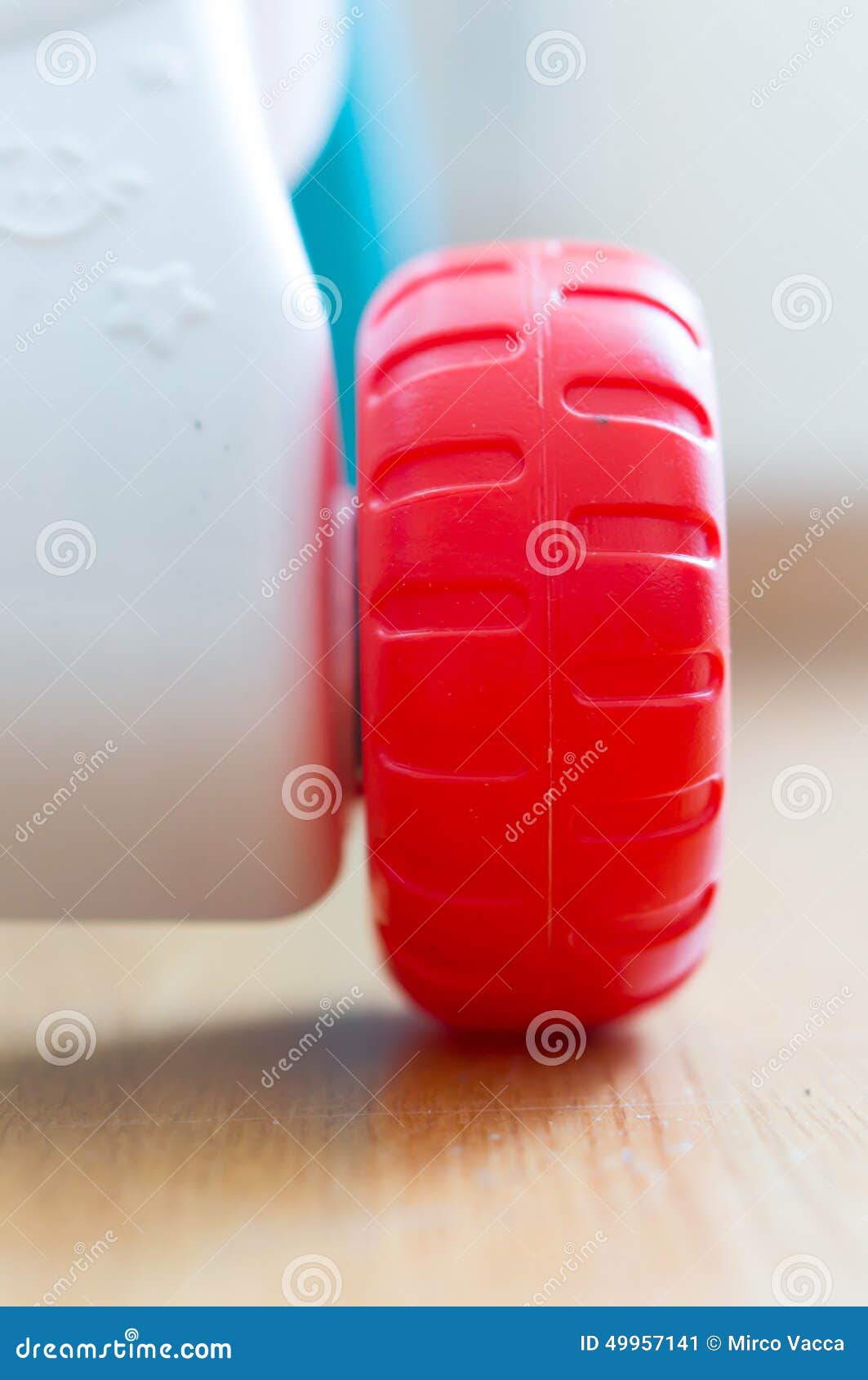 Red wheel stock image. Image of plastic, wheel, close - 49957141