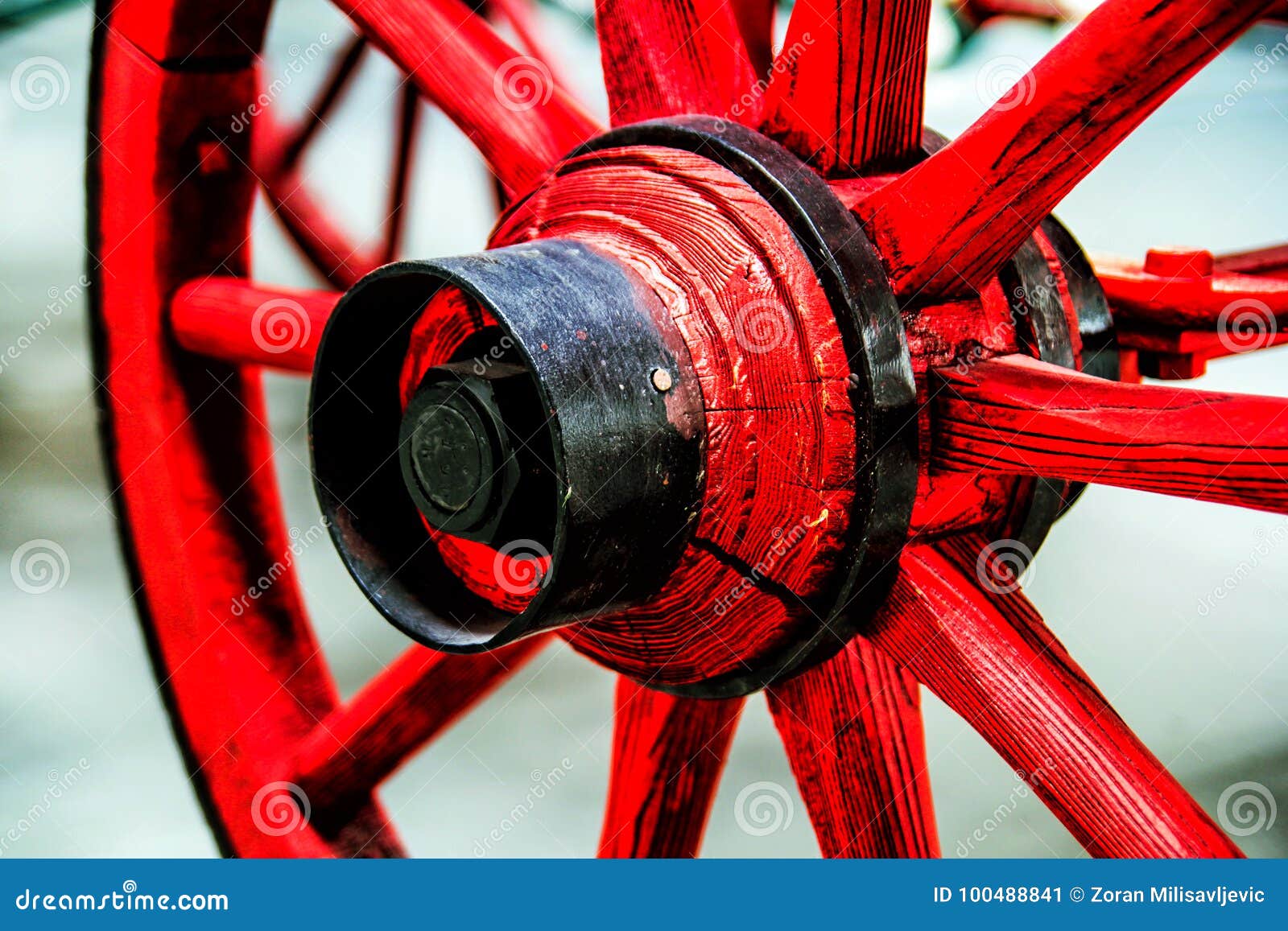 Red Wheel stock image. Image of ancient, culture, hubcap - 100488841