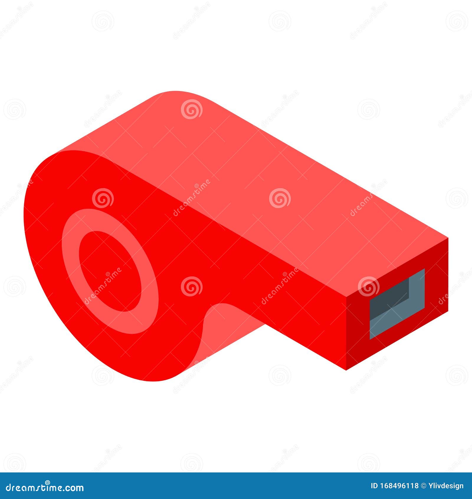 Red Whistle Icon, Isometric Style Stock Vector - Illustration of ...