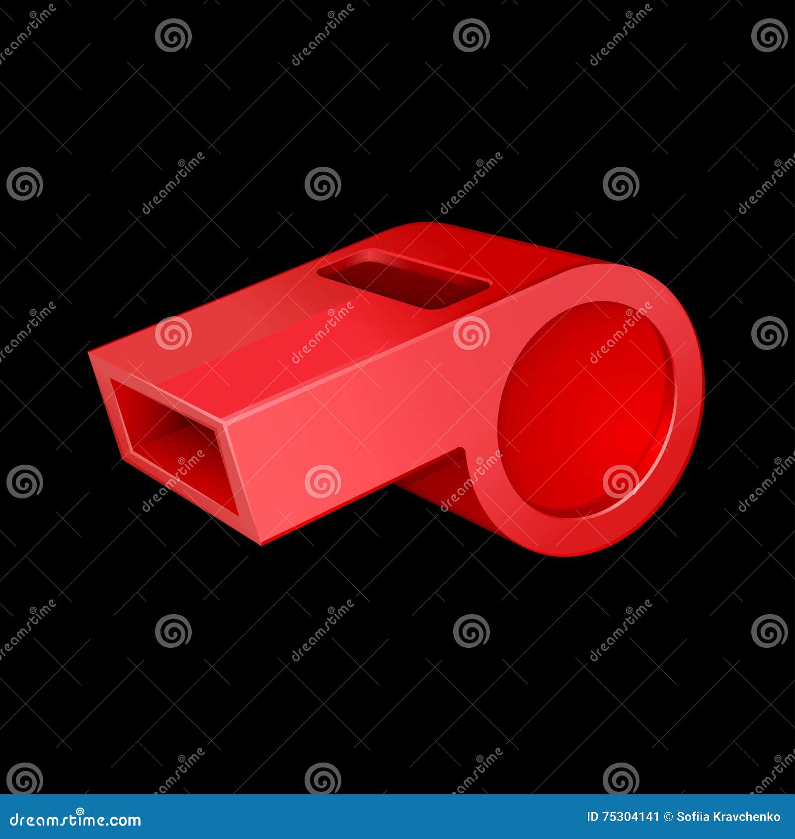 Red Whistle Cartoon Vector | CartoonDealer.com #75304141