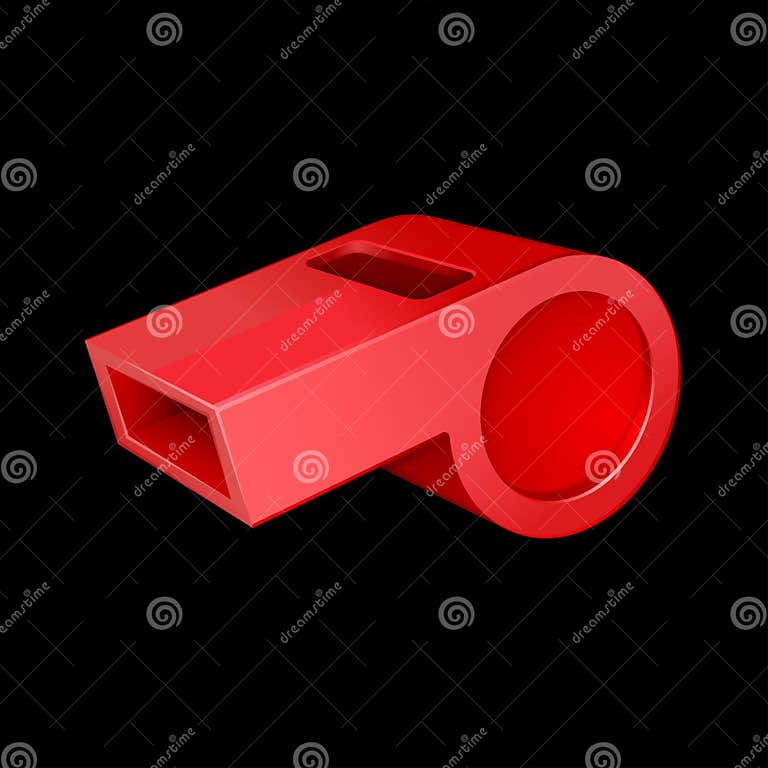 Red whistle stock vector. Illustration of danger, symbol - 75304141