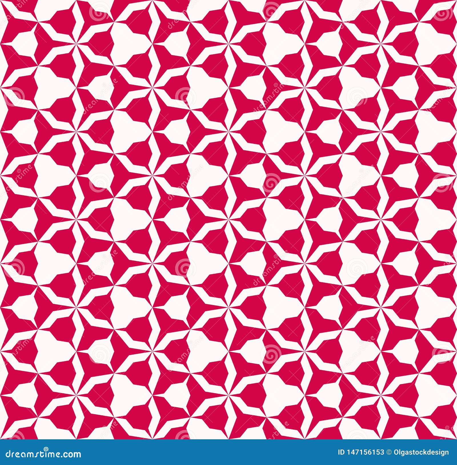 Red and White Abstract Geometric Seamless Pattern with Triangles ...