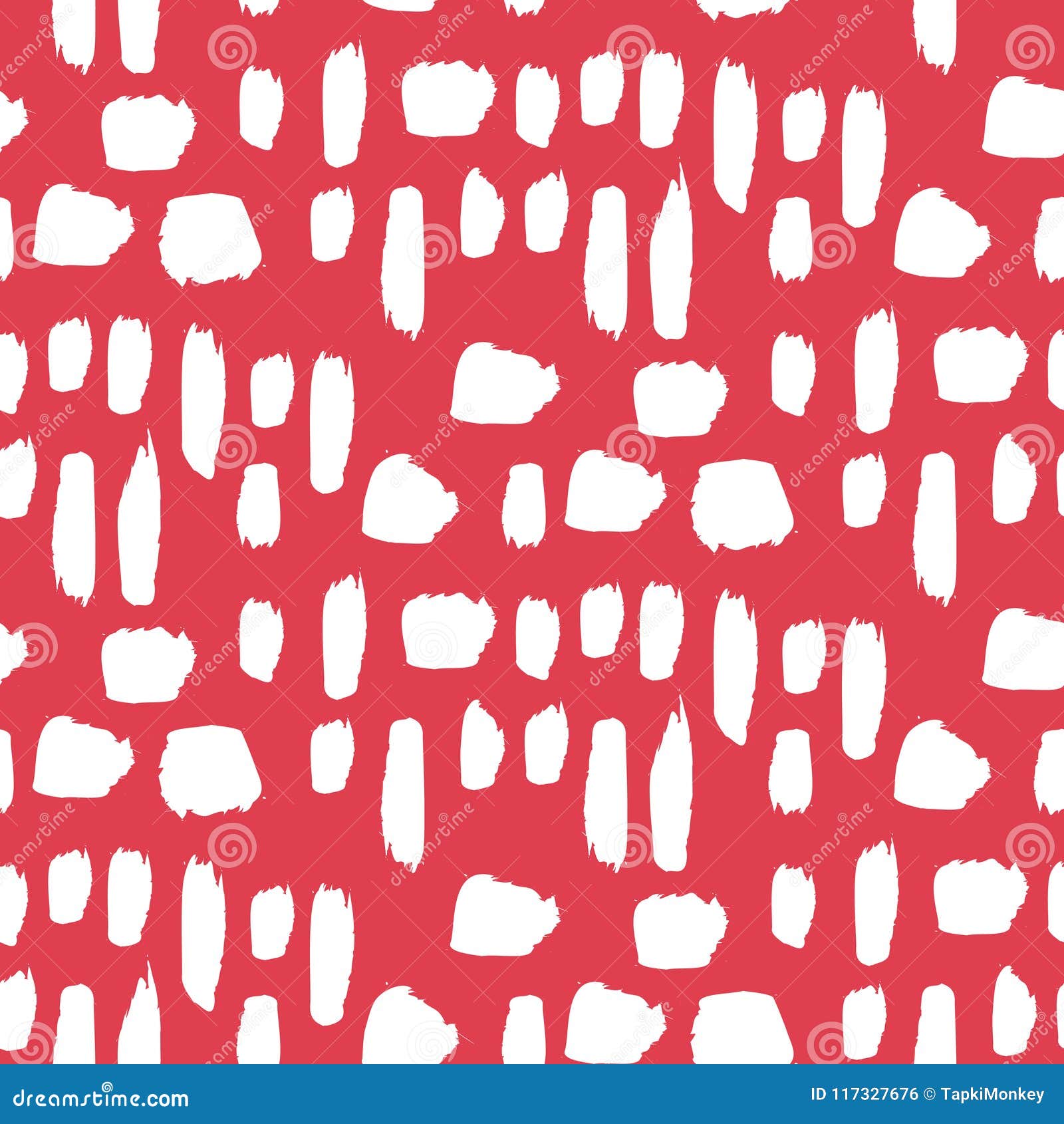 Red and White Abstract Seamless Vector Pattern. Stock Vector ...